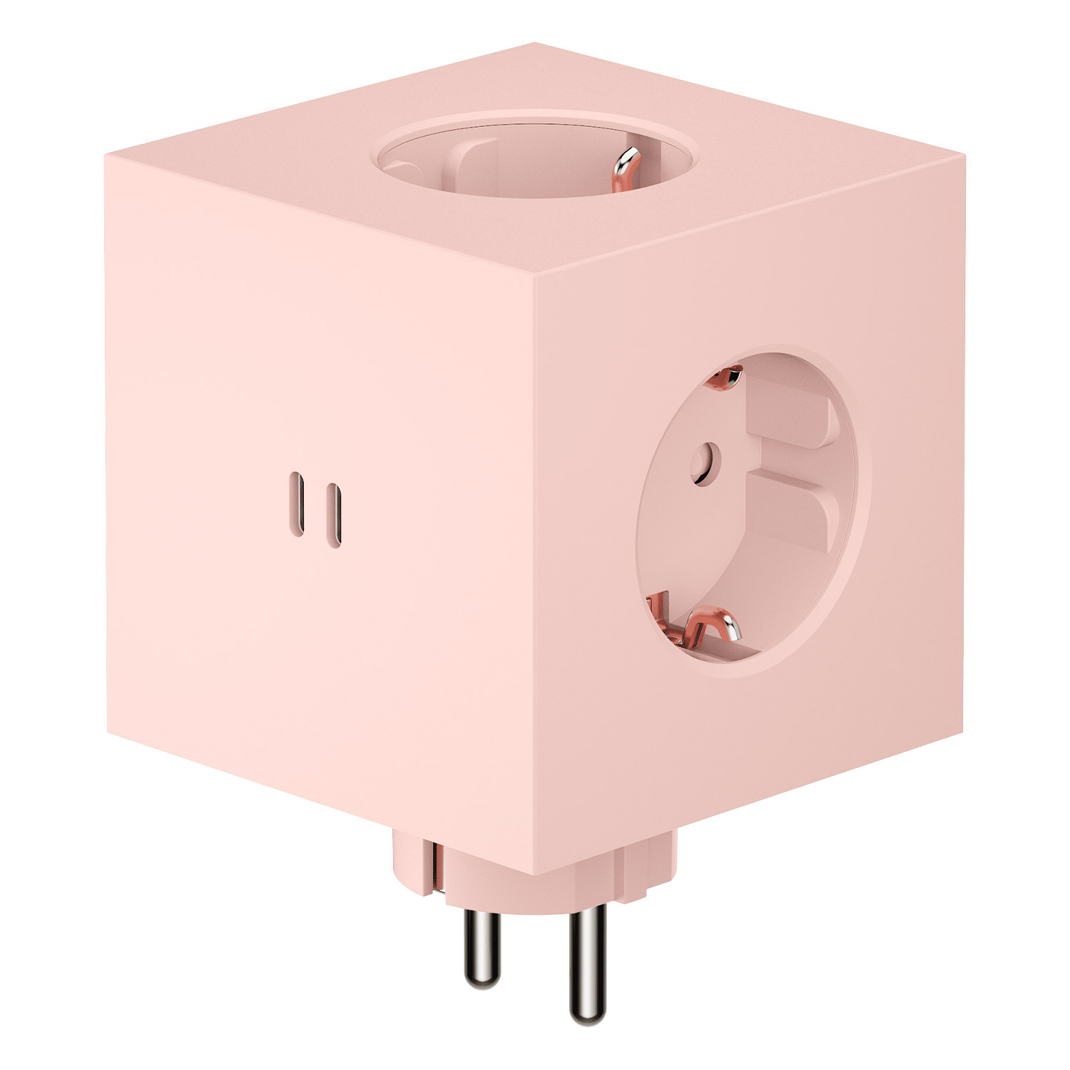 Avolt Square 2 USB-C wall socket extender, new pink | Finnish Design Shop