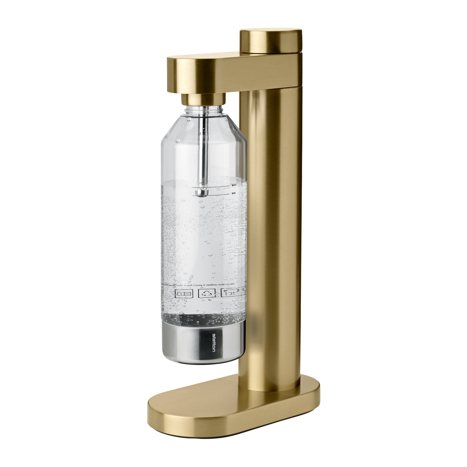Stelton Brus carbonator, brushed brass | Finnish Design Shop