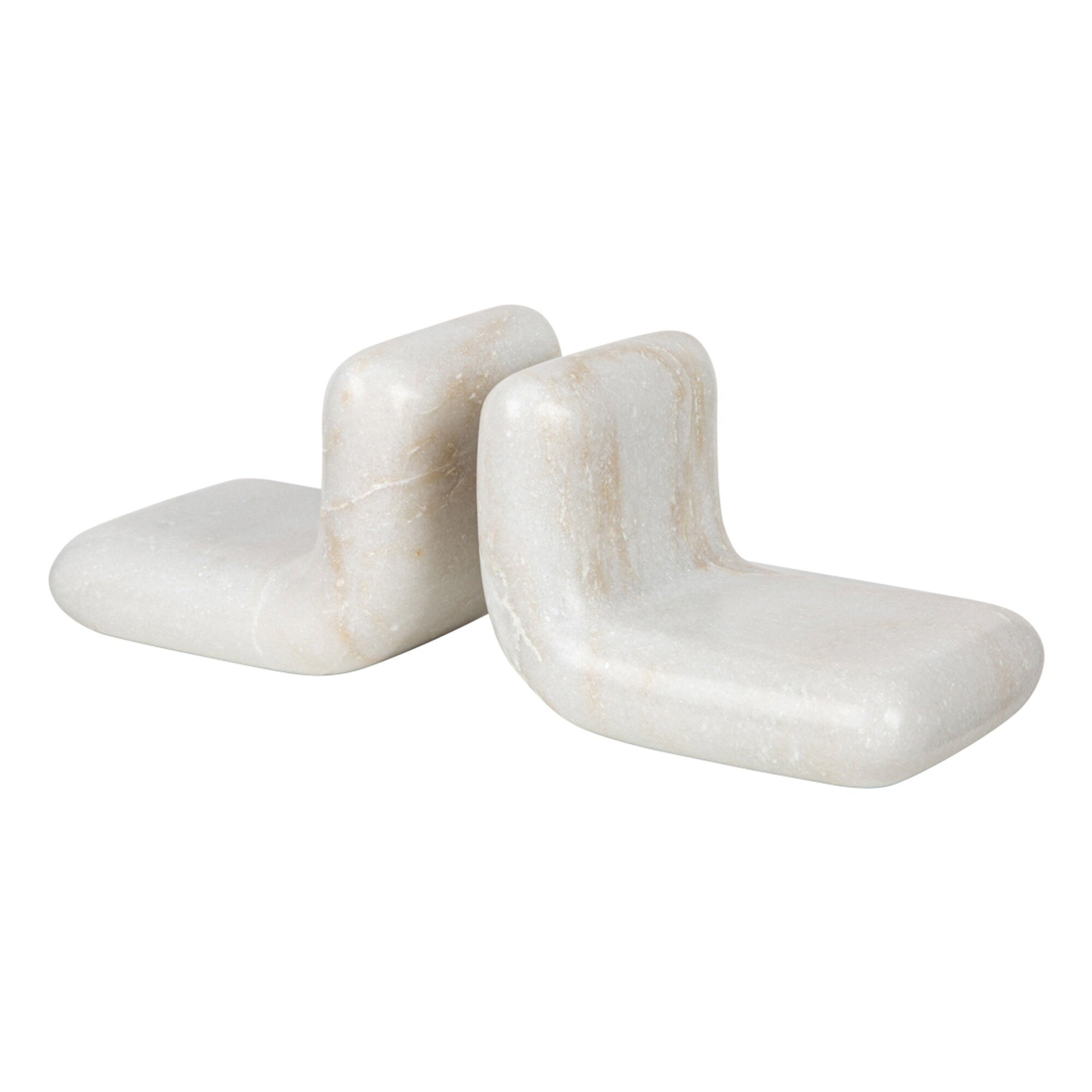 Tom Dixon Stone bookends, 2 pcs, white | Finnish Design Shop NL