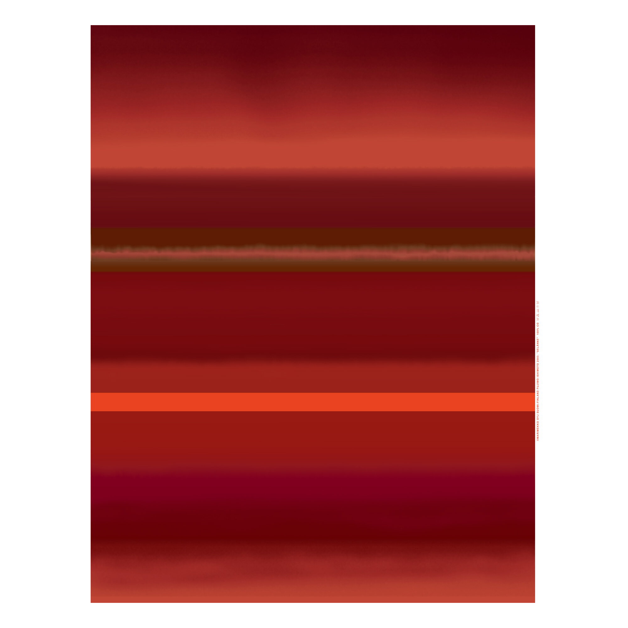 Marimekko Selänne cotton fabric, red - dark red - burgundy | Finnish ...