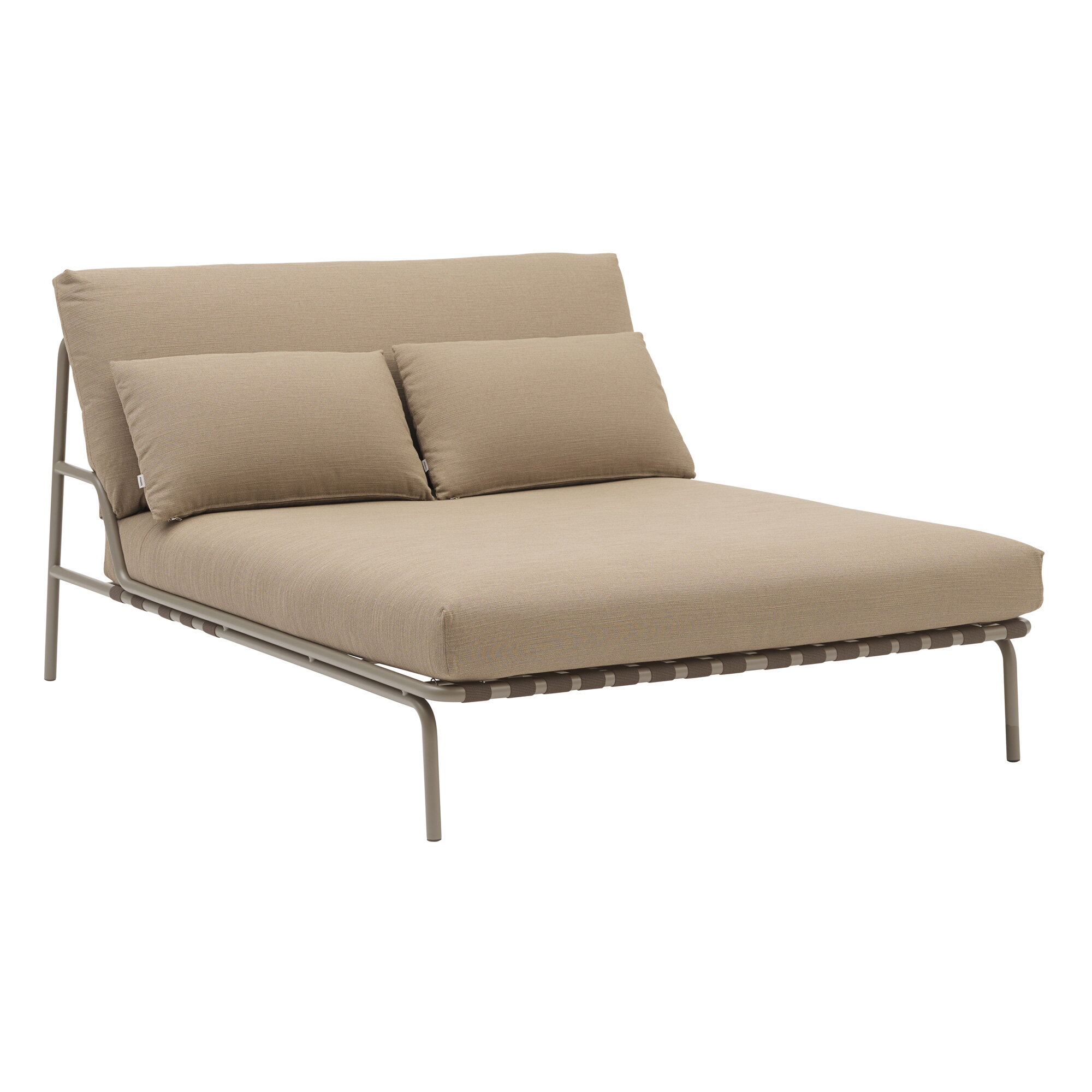 Muuto Settle Outdoor lounge bed, without armrest, Ribbed Weave 5 ...