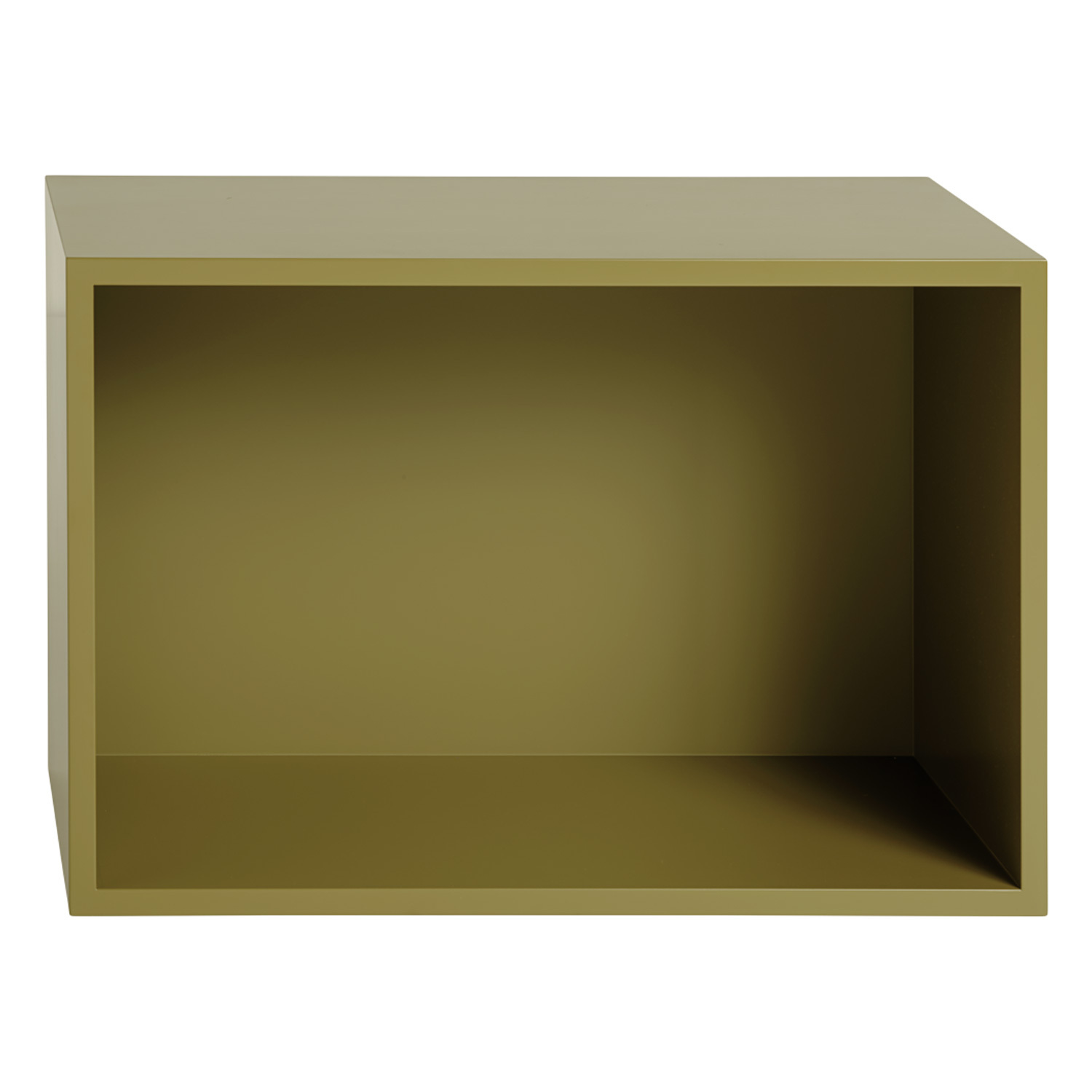 Muuto Stacked shelf module with backboard, large, brown green | Finnish ...