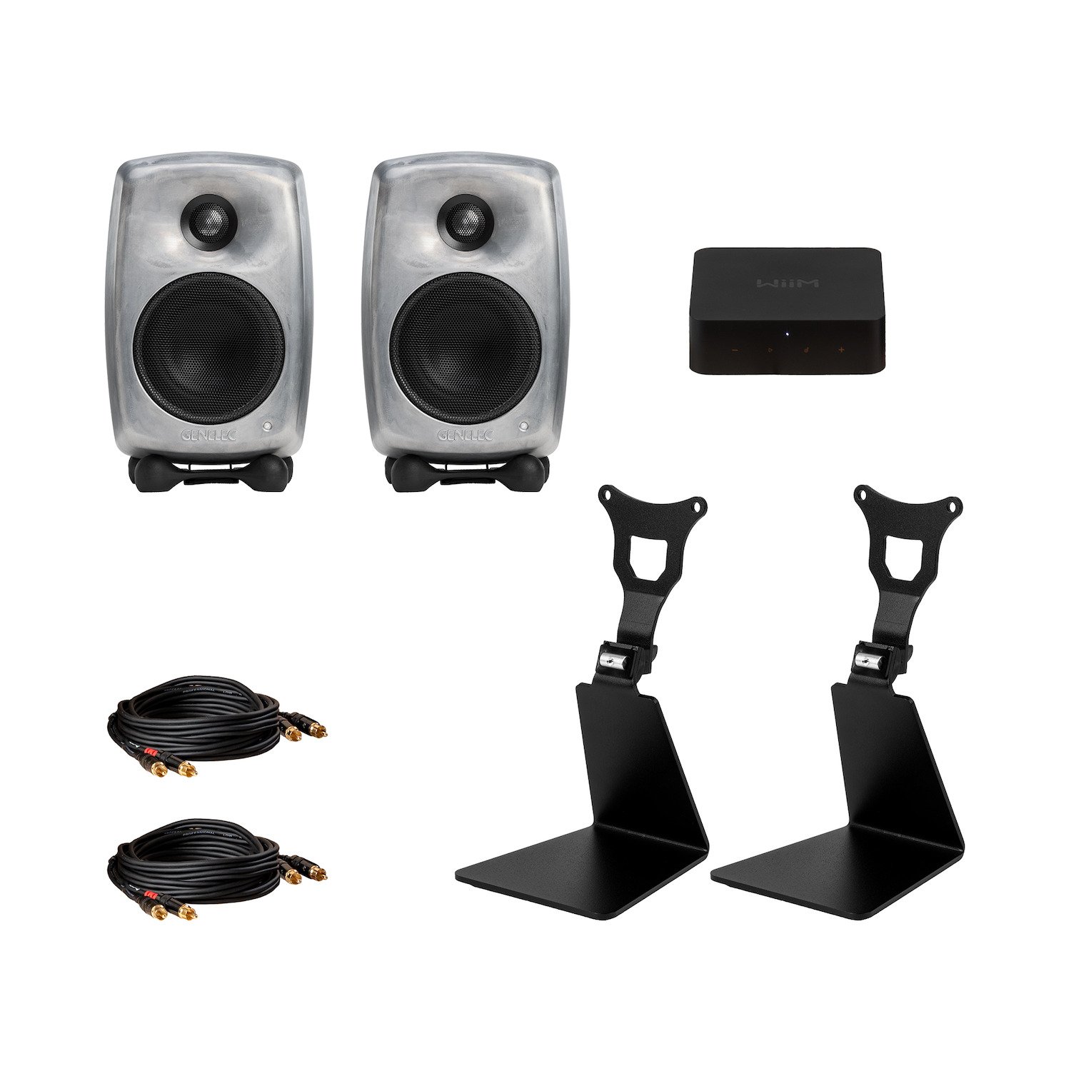 Genelec G Two TV bundle, RAW aluminium | Finnish Design Shop
