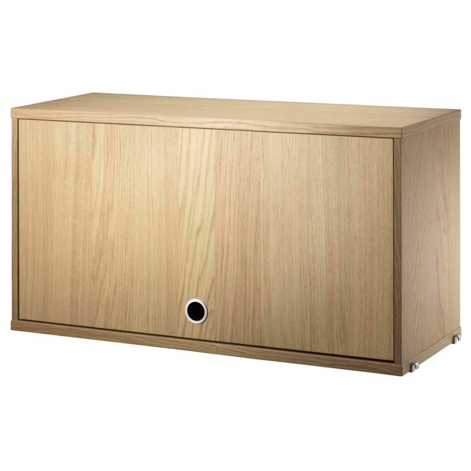 String Furniture String cabinet with flip door, 78 x 30 cm, oak ...