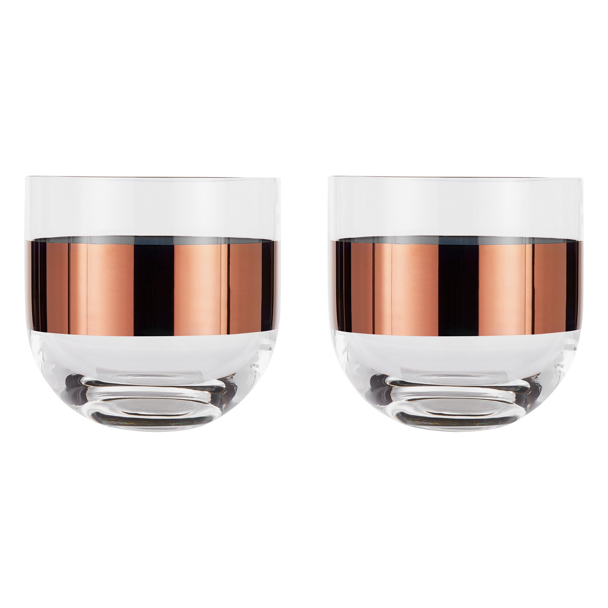 Tom Dixon Tank whiskey glass, 2 pcs, copper | Finnish Design Shop