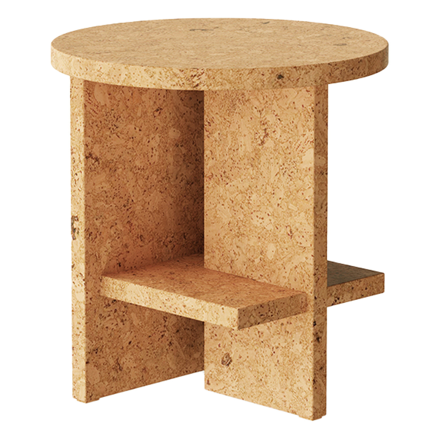 Nine Tee side table, round, natural cork | Finnish Design Shop