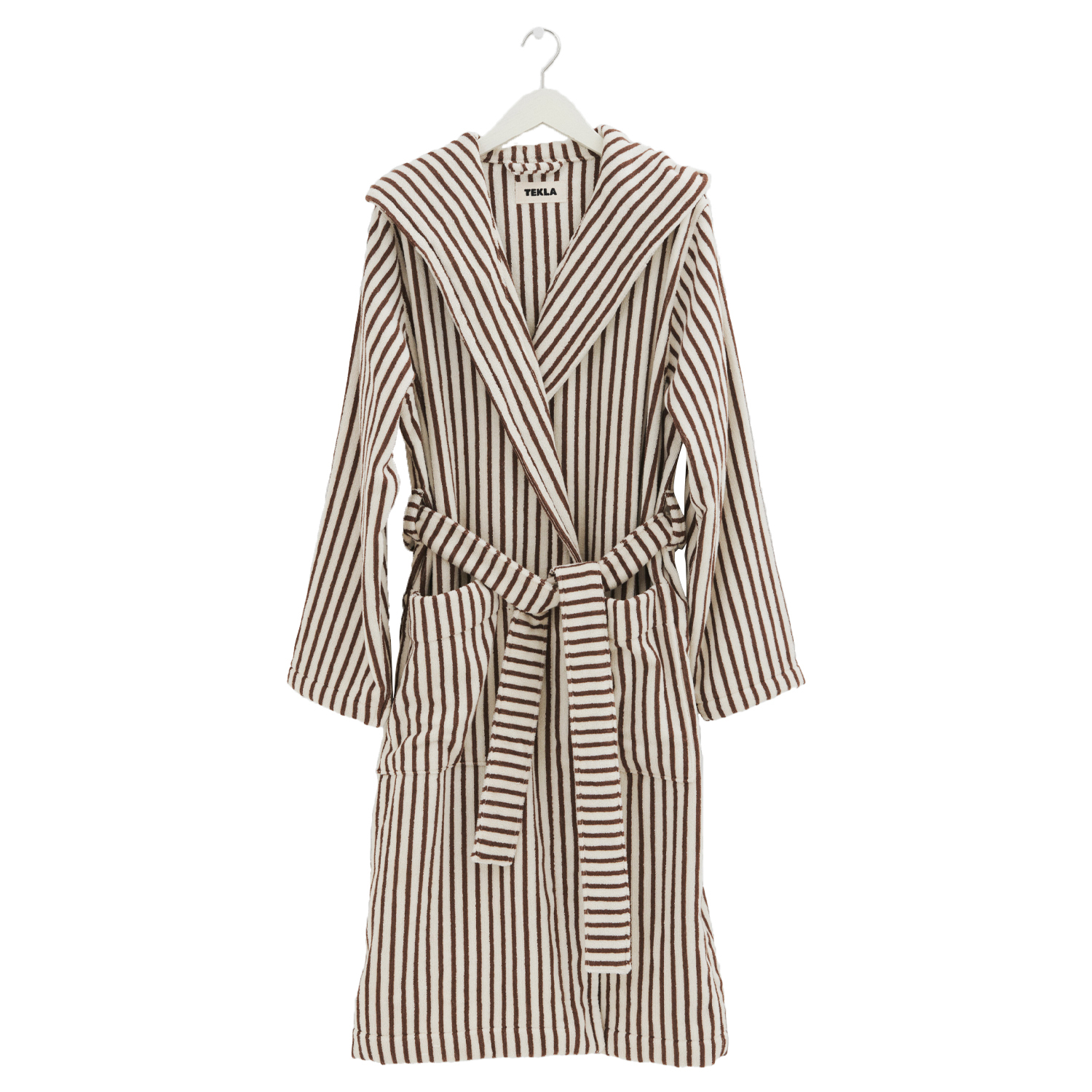 Tekla Kylpytakki hupulla, kodiak stripes | Finnish Design Shop