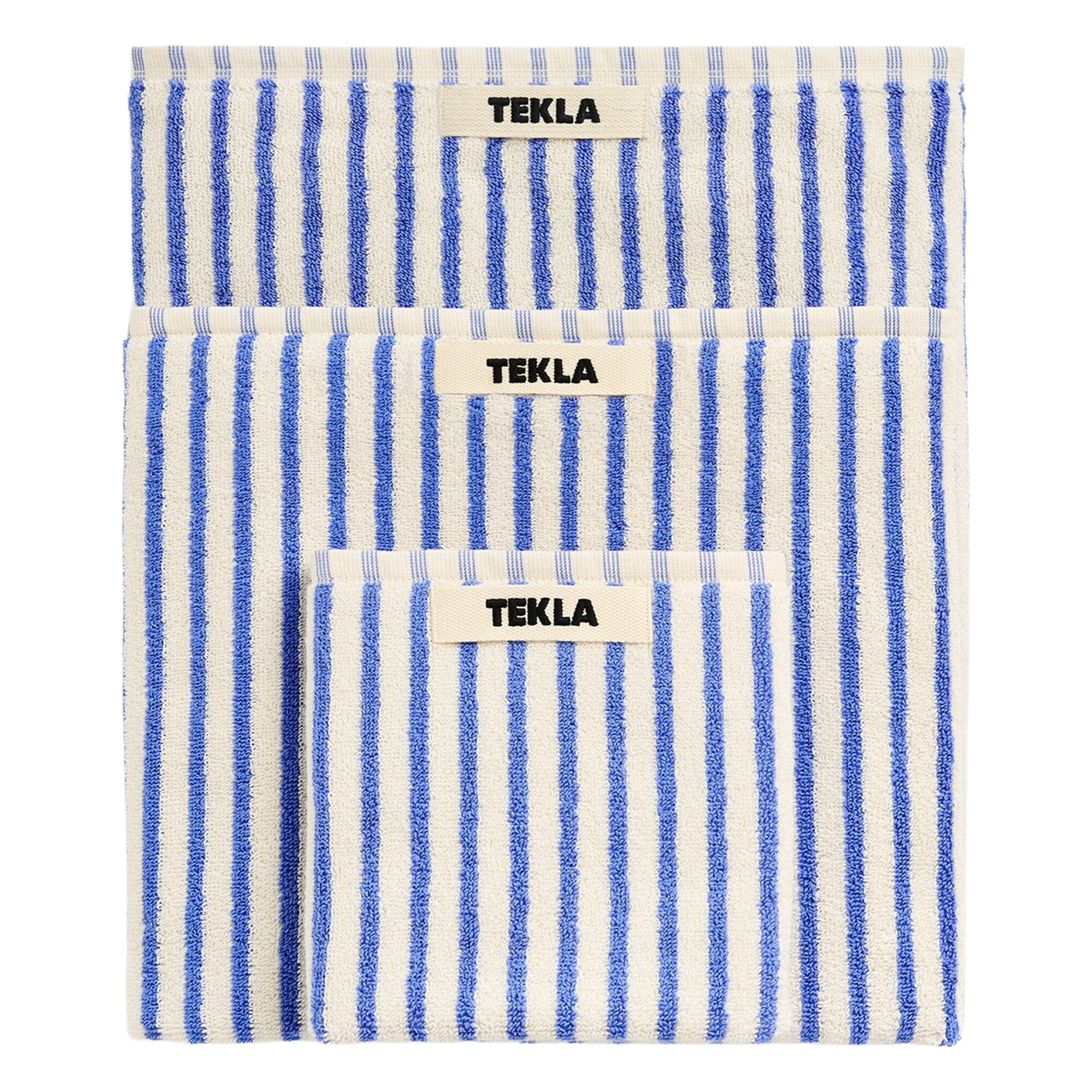 Tekla Terry towel, coastal stripes | Finnish Design Shop