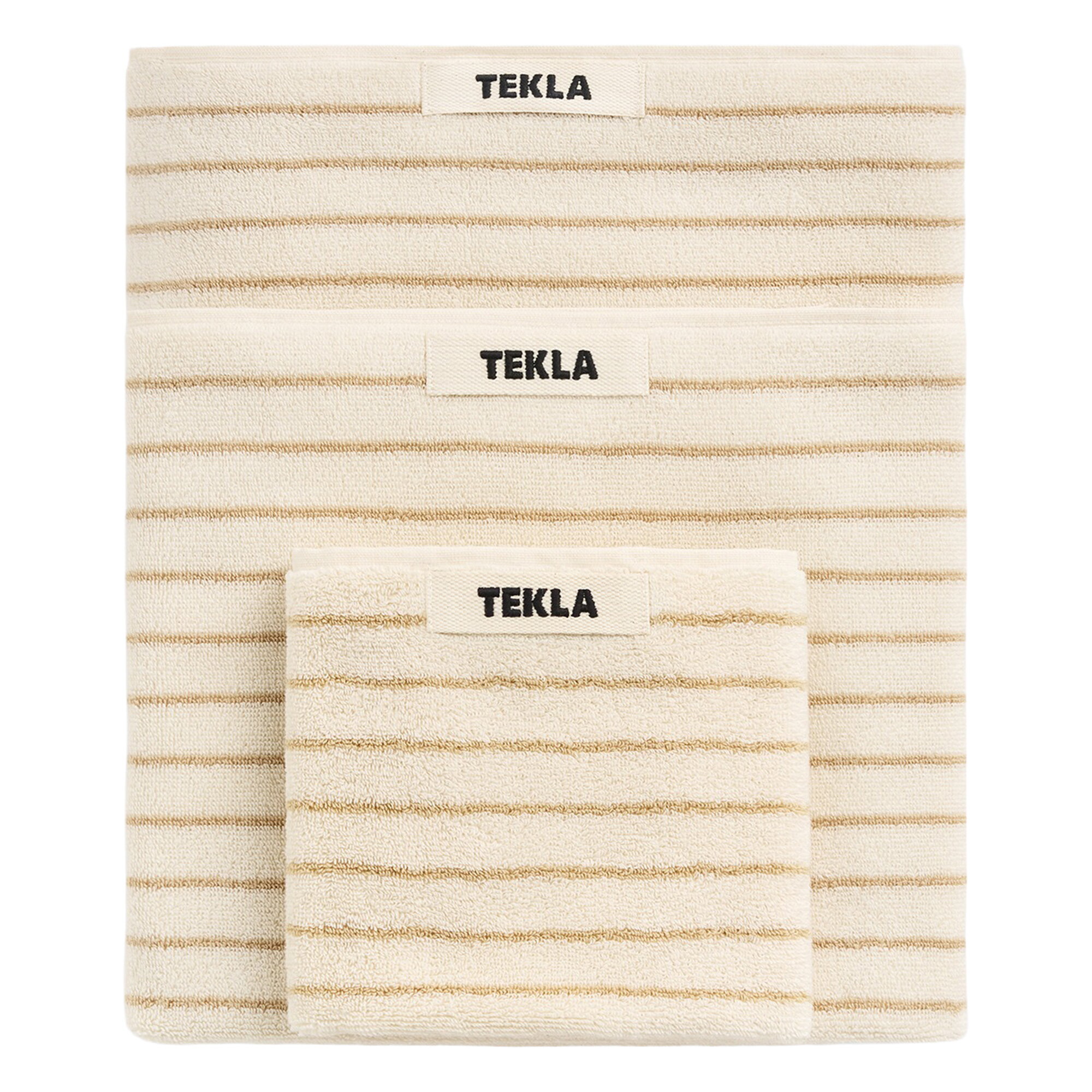 Tekla Terry towel, sienna stripes | Finnish Design Shop UK