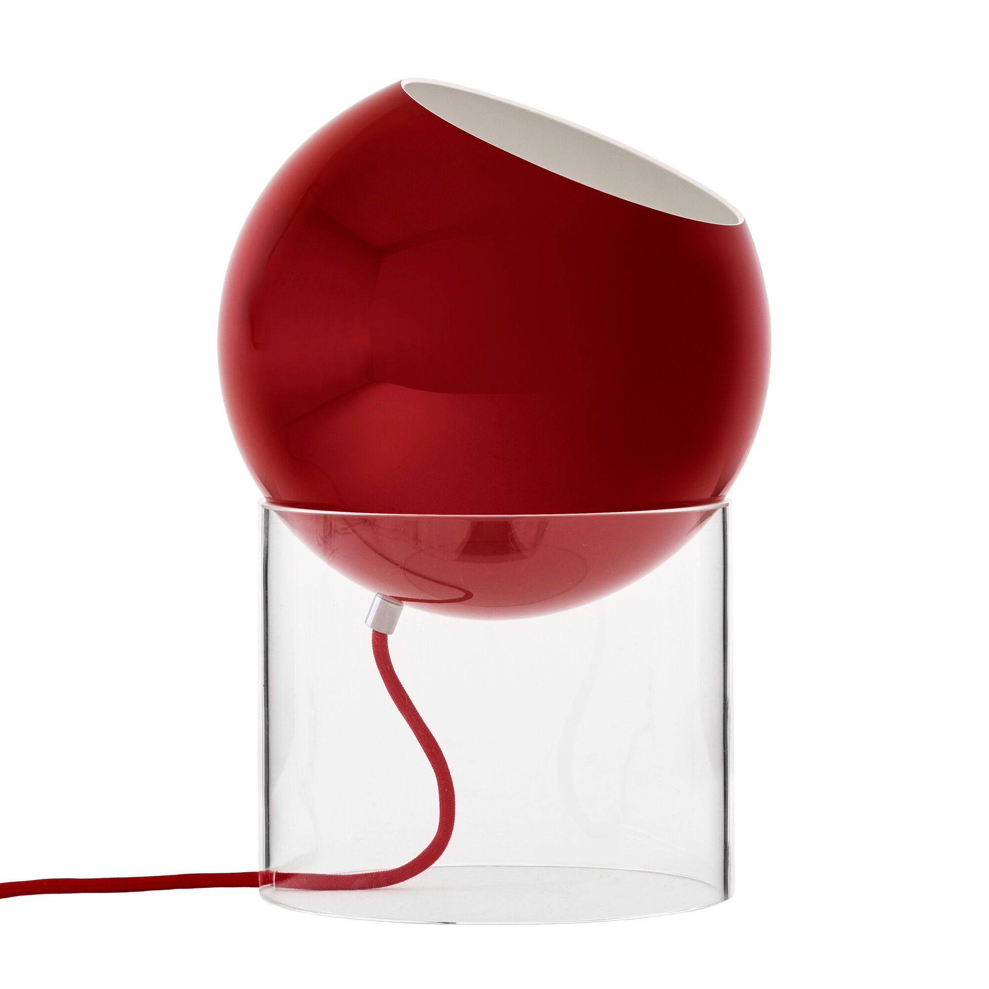&Tradition Topan VP13 table lamp, clear - vermilion red | Finnish ...