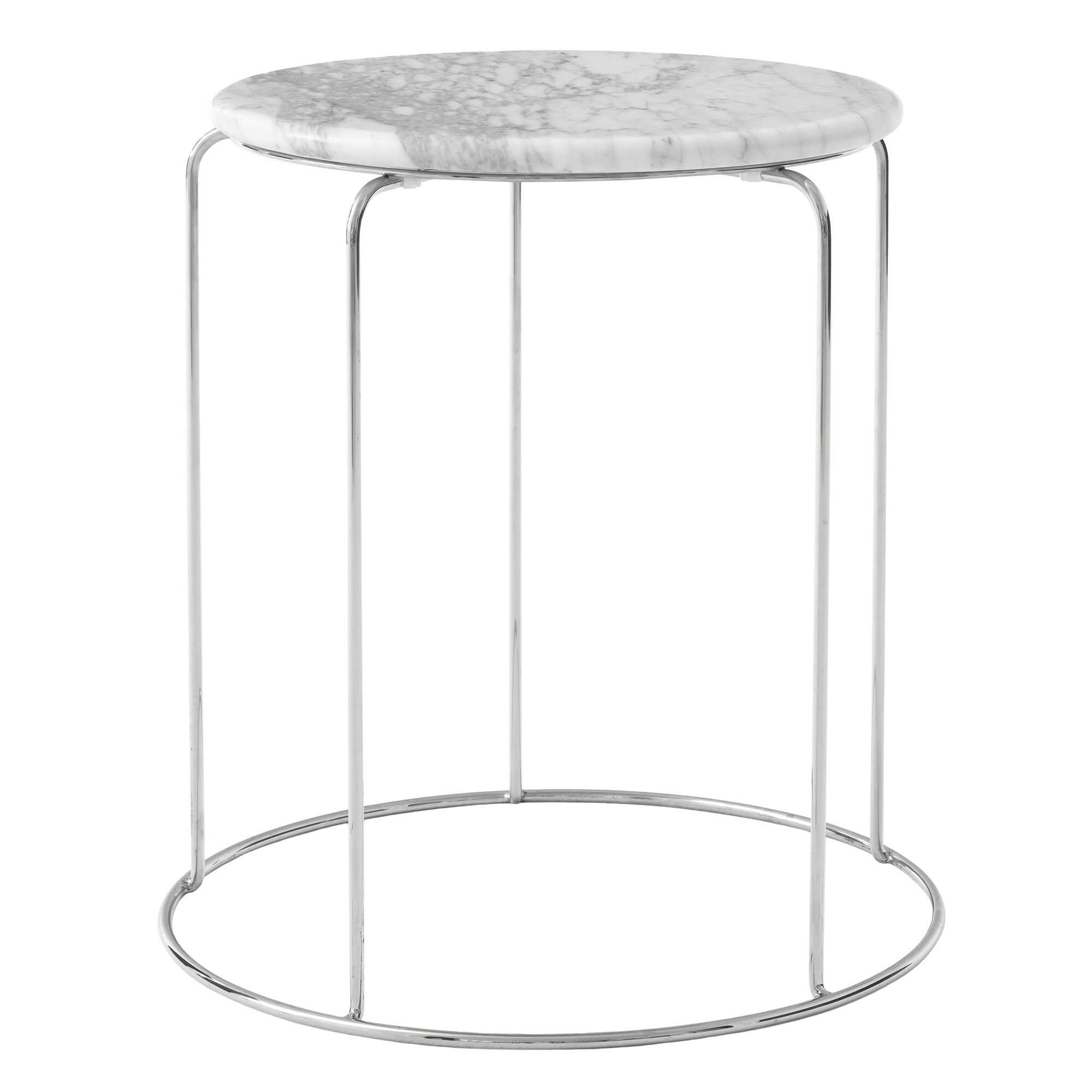 &Tradition Wire Stool VP11 top, Bianco Carrara marble | Finnish Design Shop CH