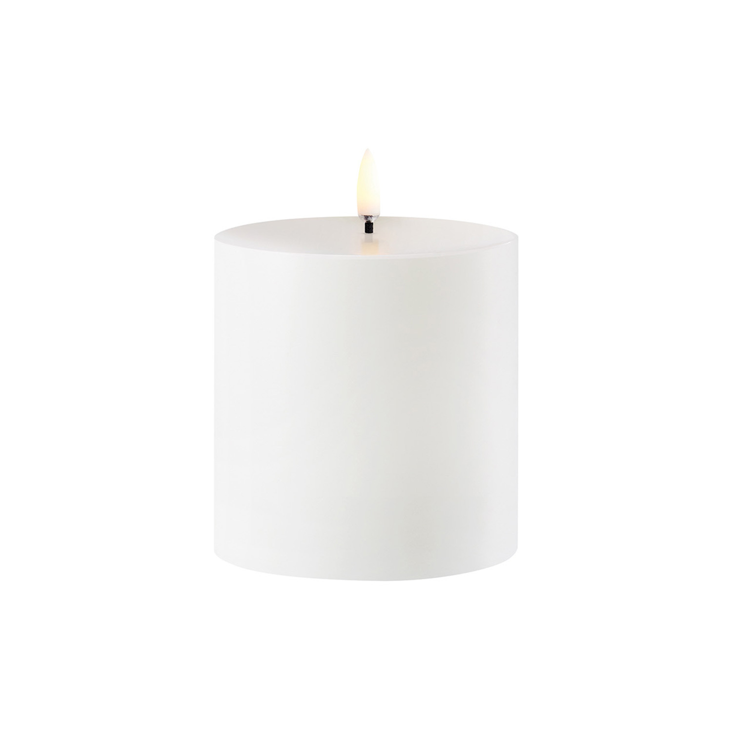 Uyuni Lighting Outdoor LED pillar candle, 8,4 x 10 cm, white | Finnish ...
