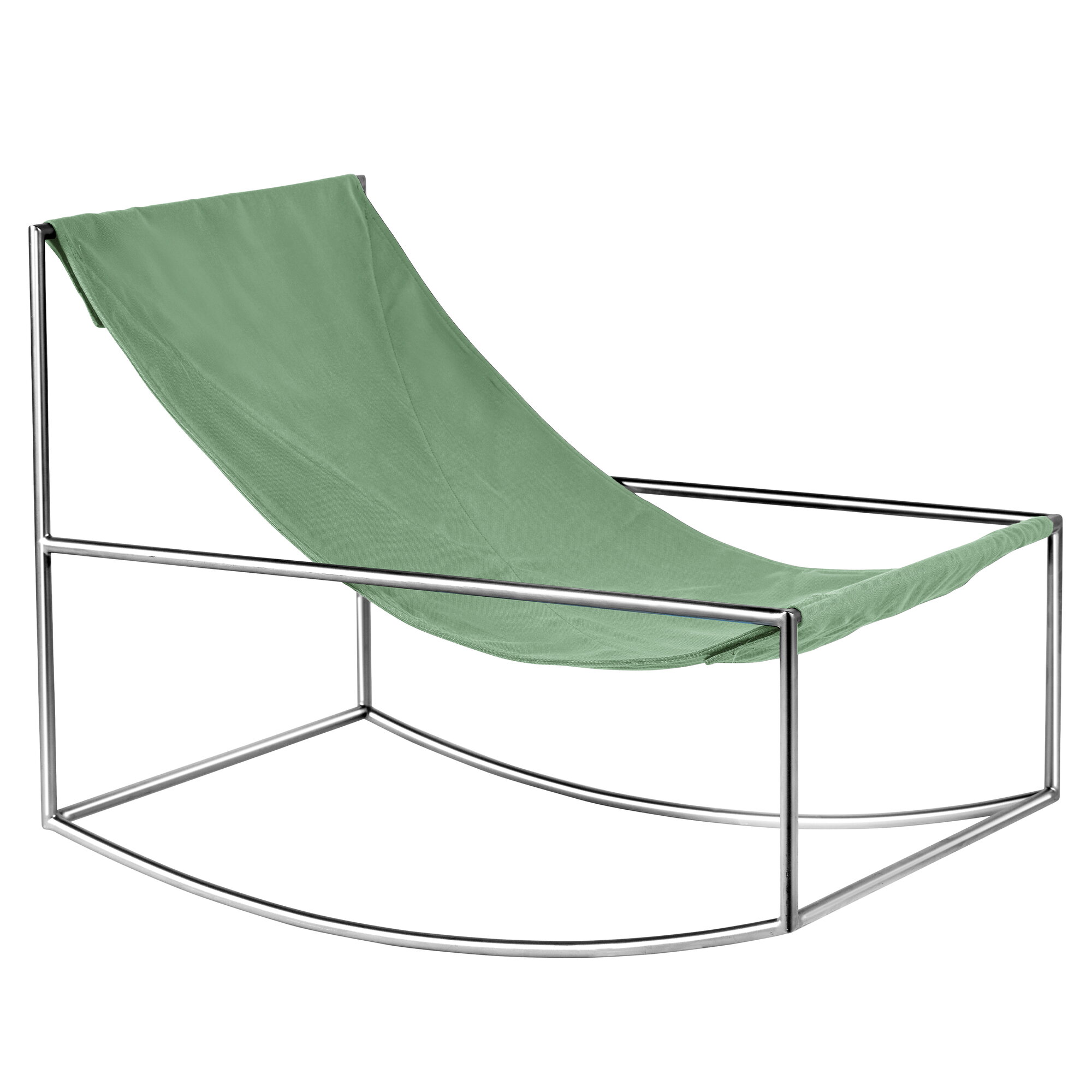 valerie_objects Rocking Chair, stainless steel - green | Finnish Design ...