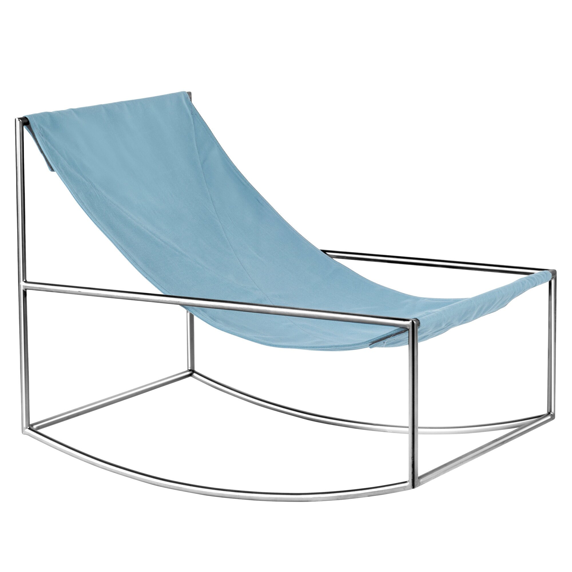 valerie_objects Rocking Chair, stainless steel - light blue | Finnish ...