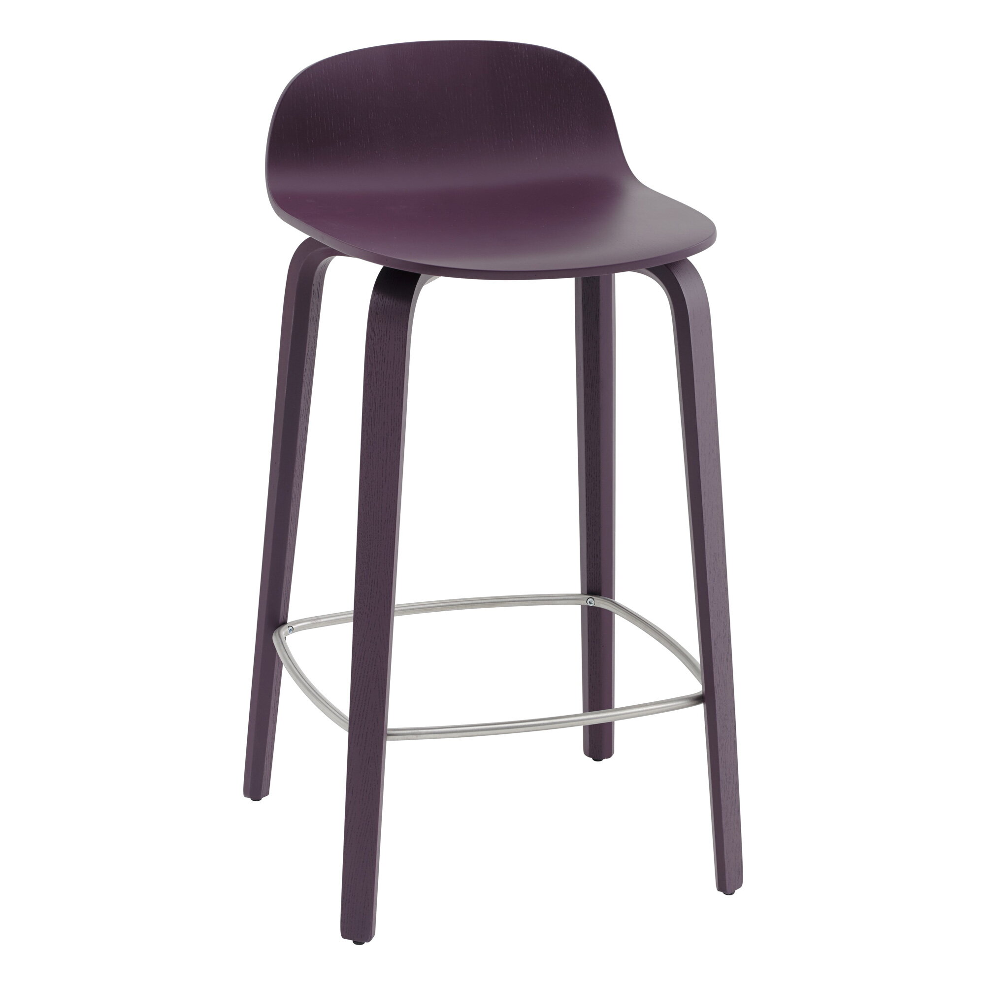 Muuto Visu counter stool, 65 cm, dark plum | Finnish Design Shop