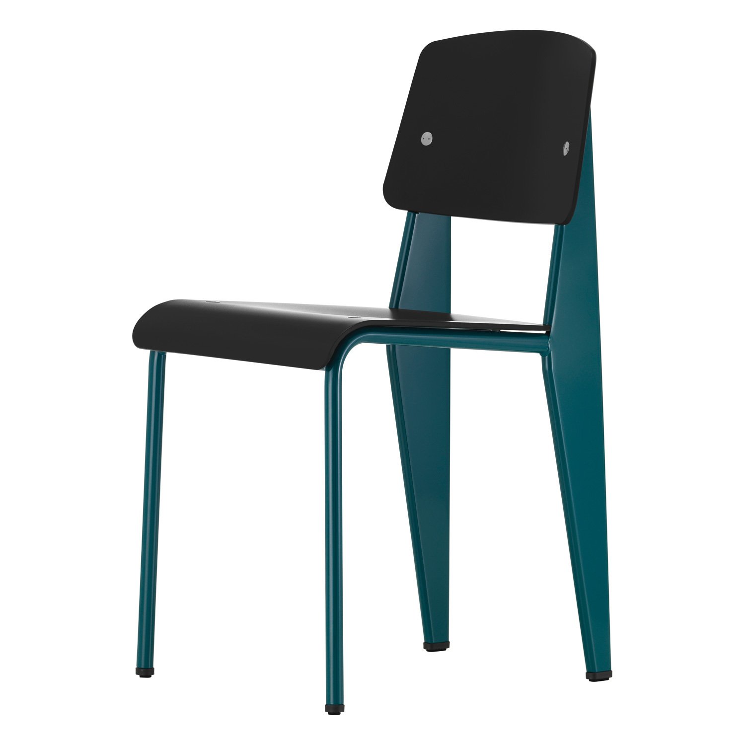 Vitra Standard SP chair, Prouvé Bleu Dynastie - deep black | Finnish ...