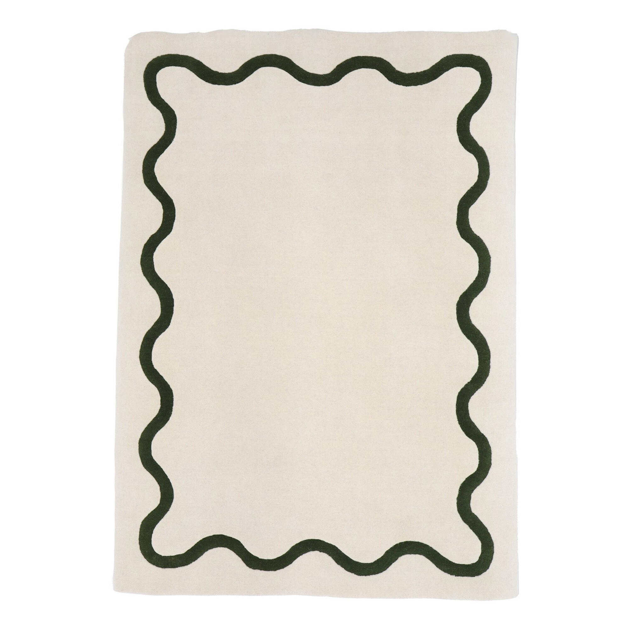 Woven Works Ribbon rug, green | Finnish Design Shop UK