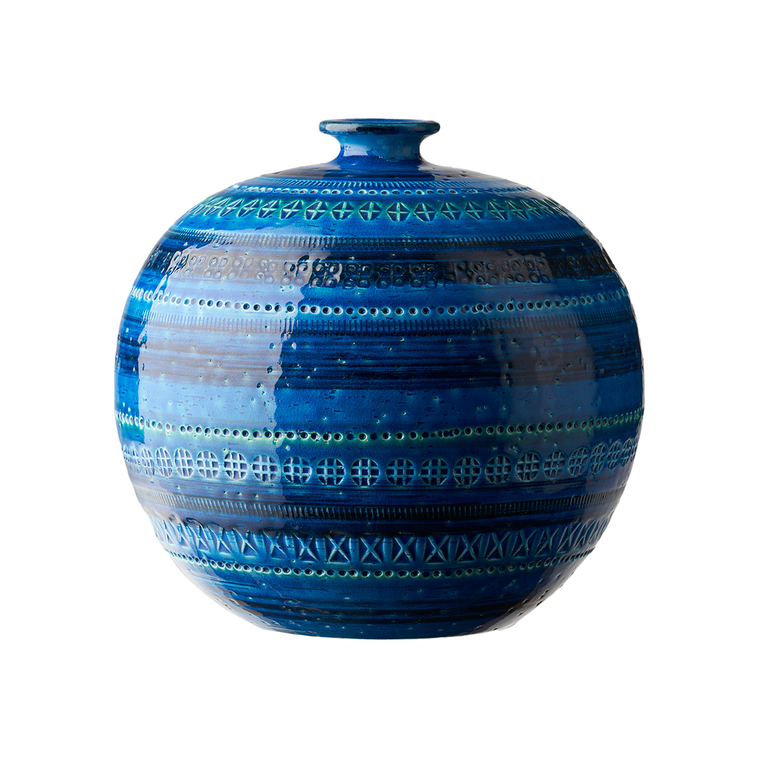 Bitossi Ball vase, medium, 23 cm, Rimini blue | Finnish Design Shop