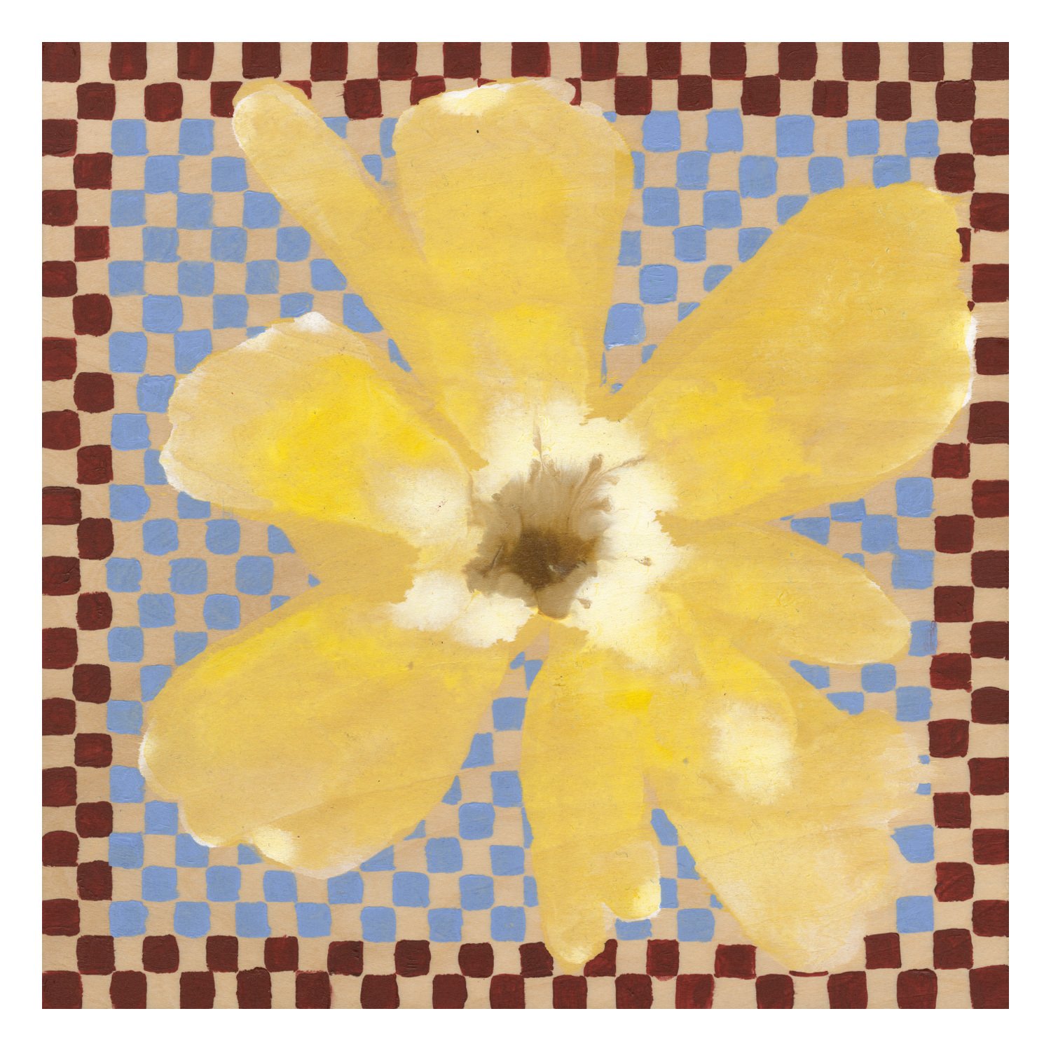 Paper Collective Flower with Checks 03 juliste | Finnish Design Shop