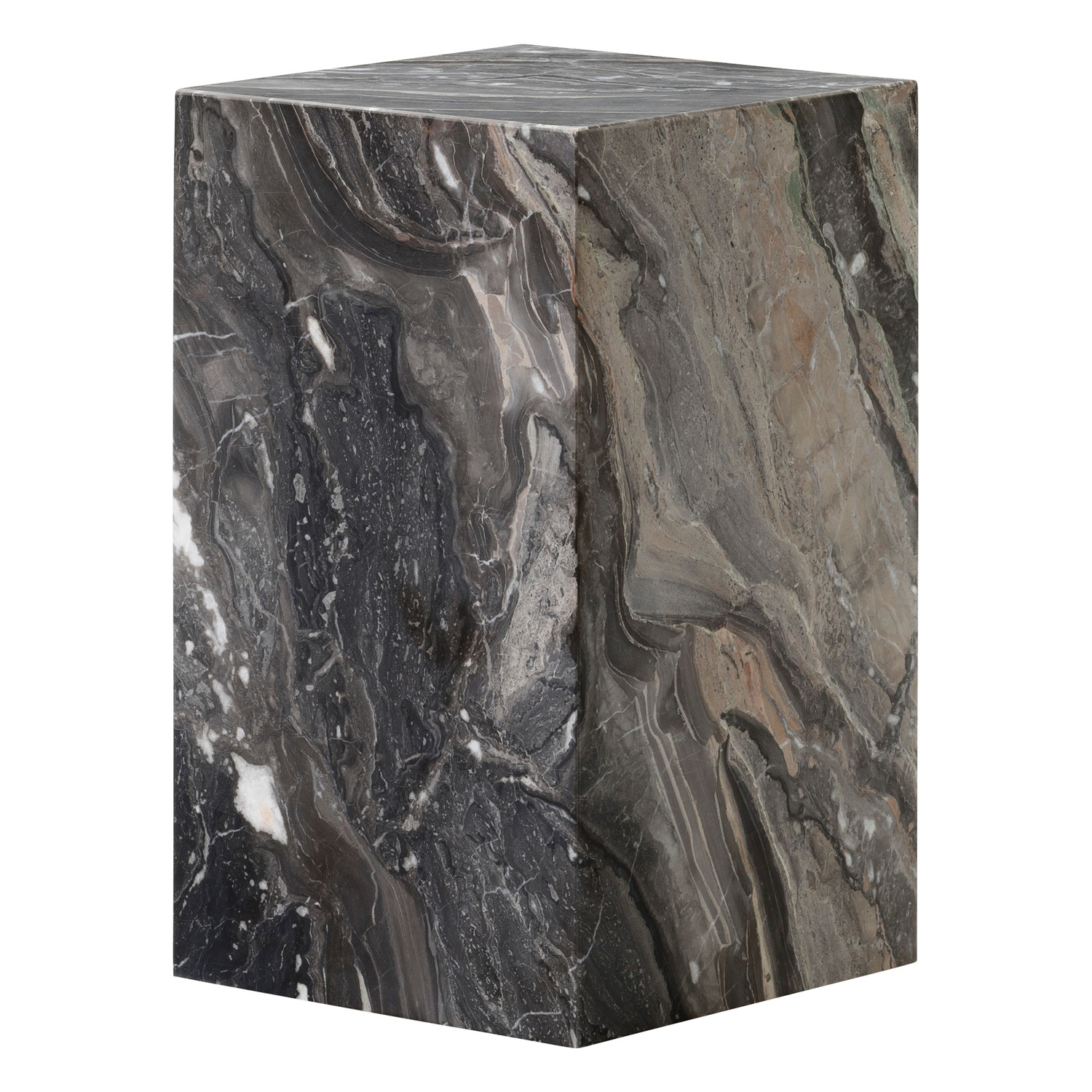 Audo Copenhagen Plinth table, high, Grey Galaxy marble | Finnish Design ...