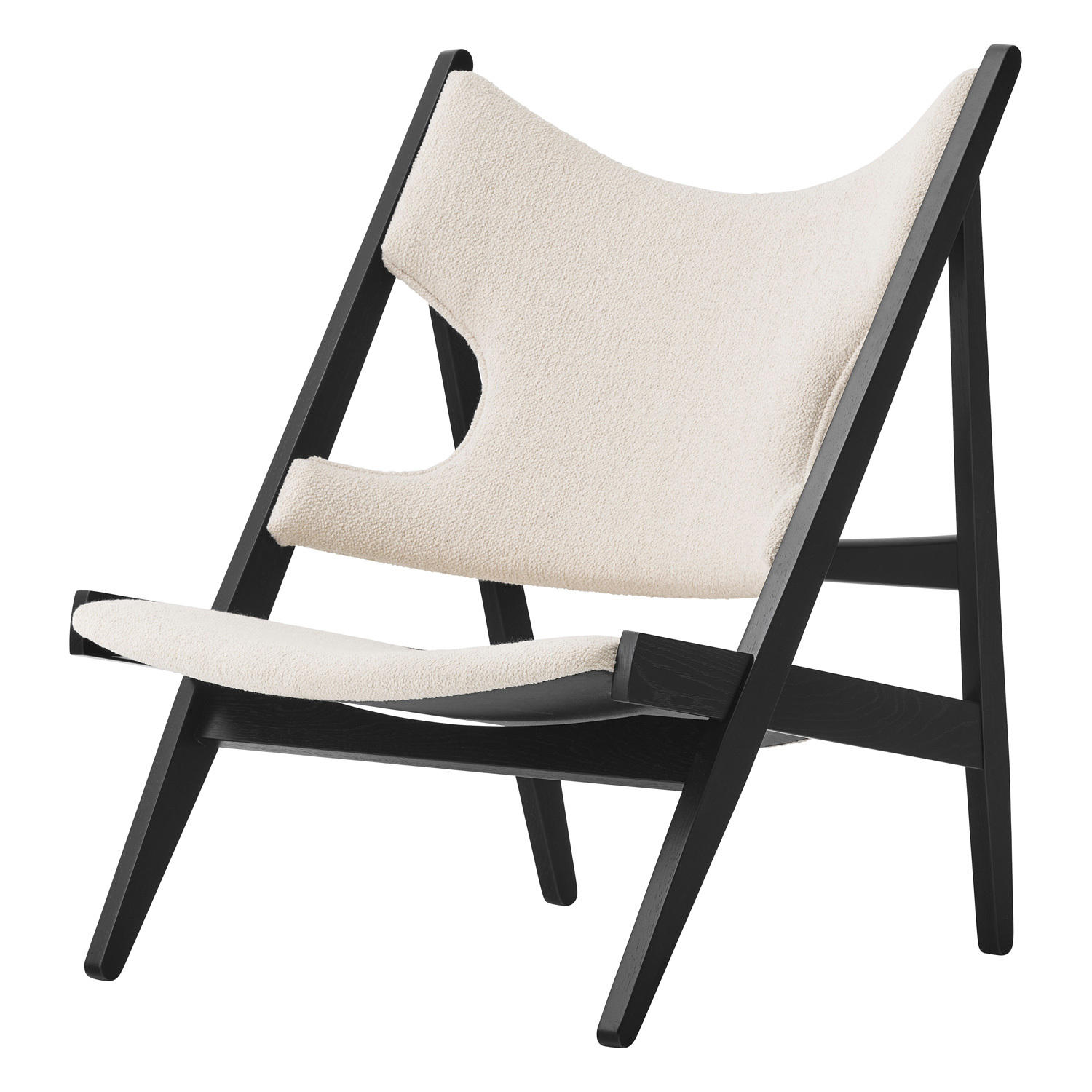 Audo Copenhagen Knitting chair, black oak - Barnum Boucle 24 | Finnish ...