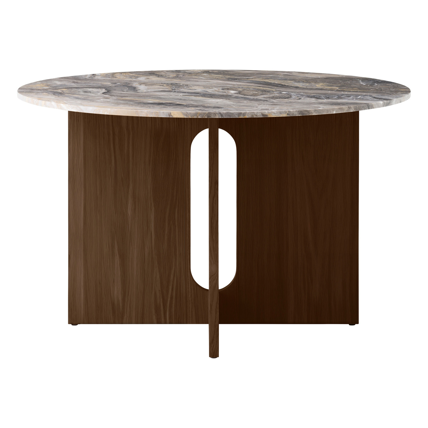 Audo Copenhagen Androgyne dining table, 120 cm, dark oak - grey Galaxy ...