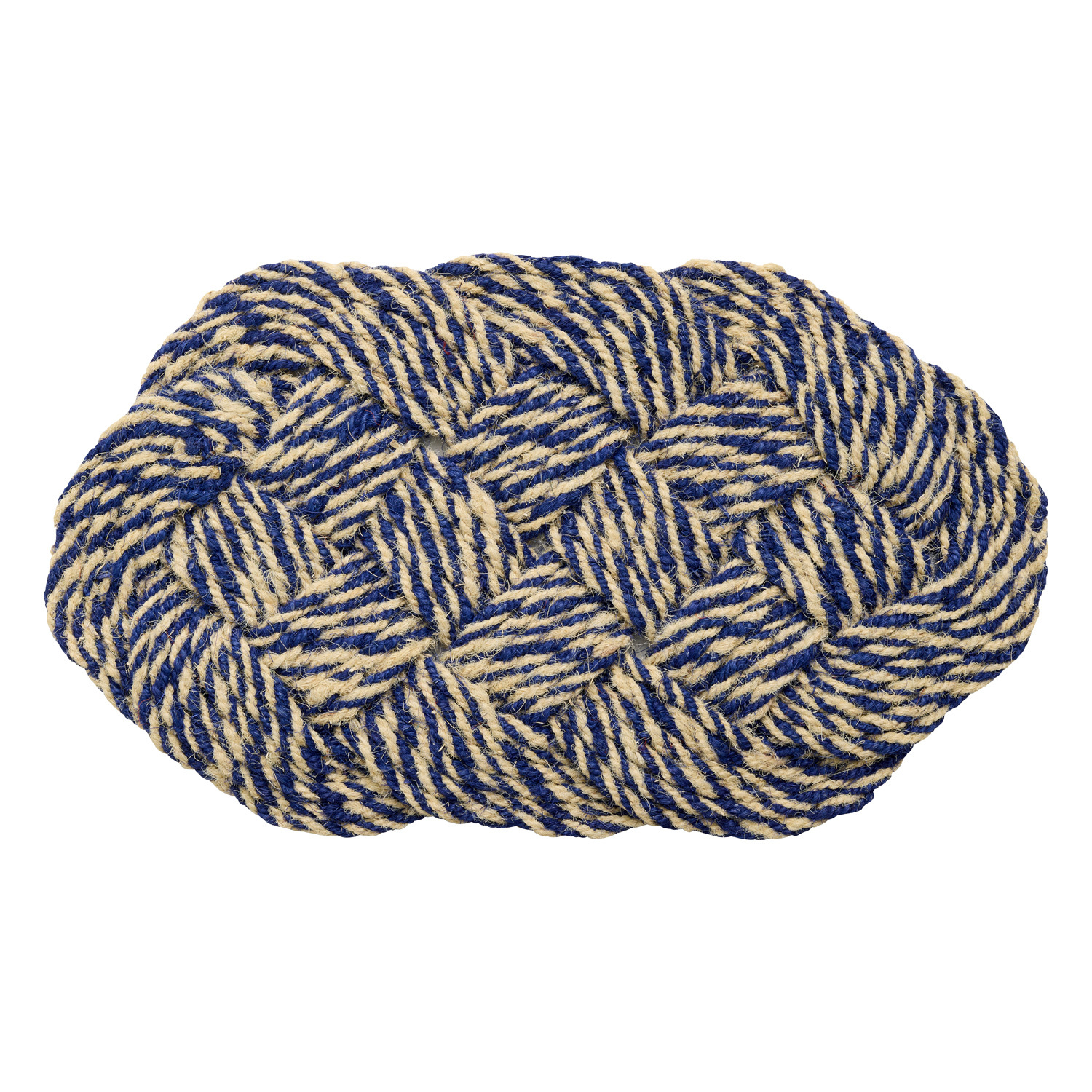HAY Coco Swirl door mat, blue - off-white | Finnish Design Shop