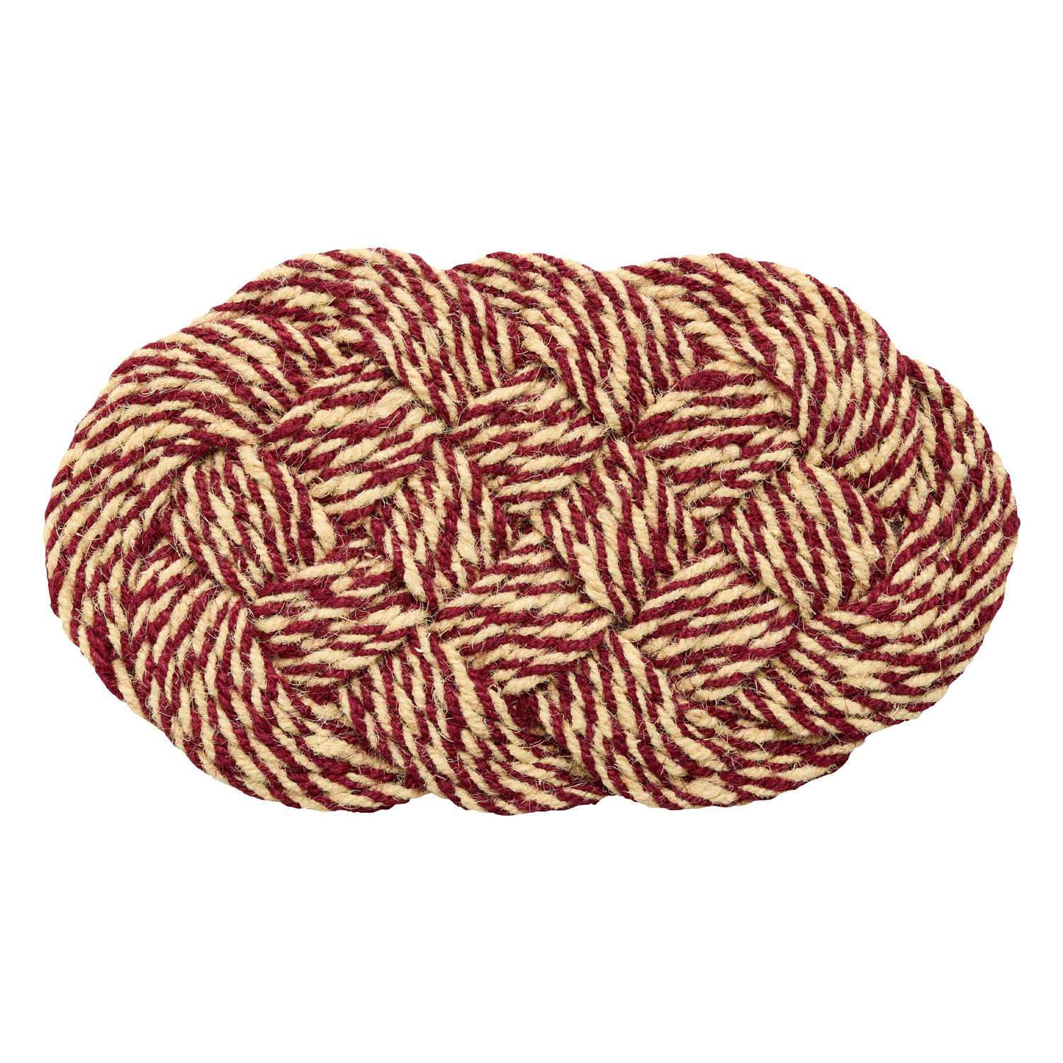HAY Coco Swirl door mat, bordeaux - off-white | Finnish Design Shop NL