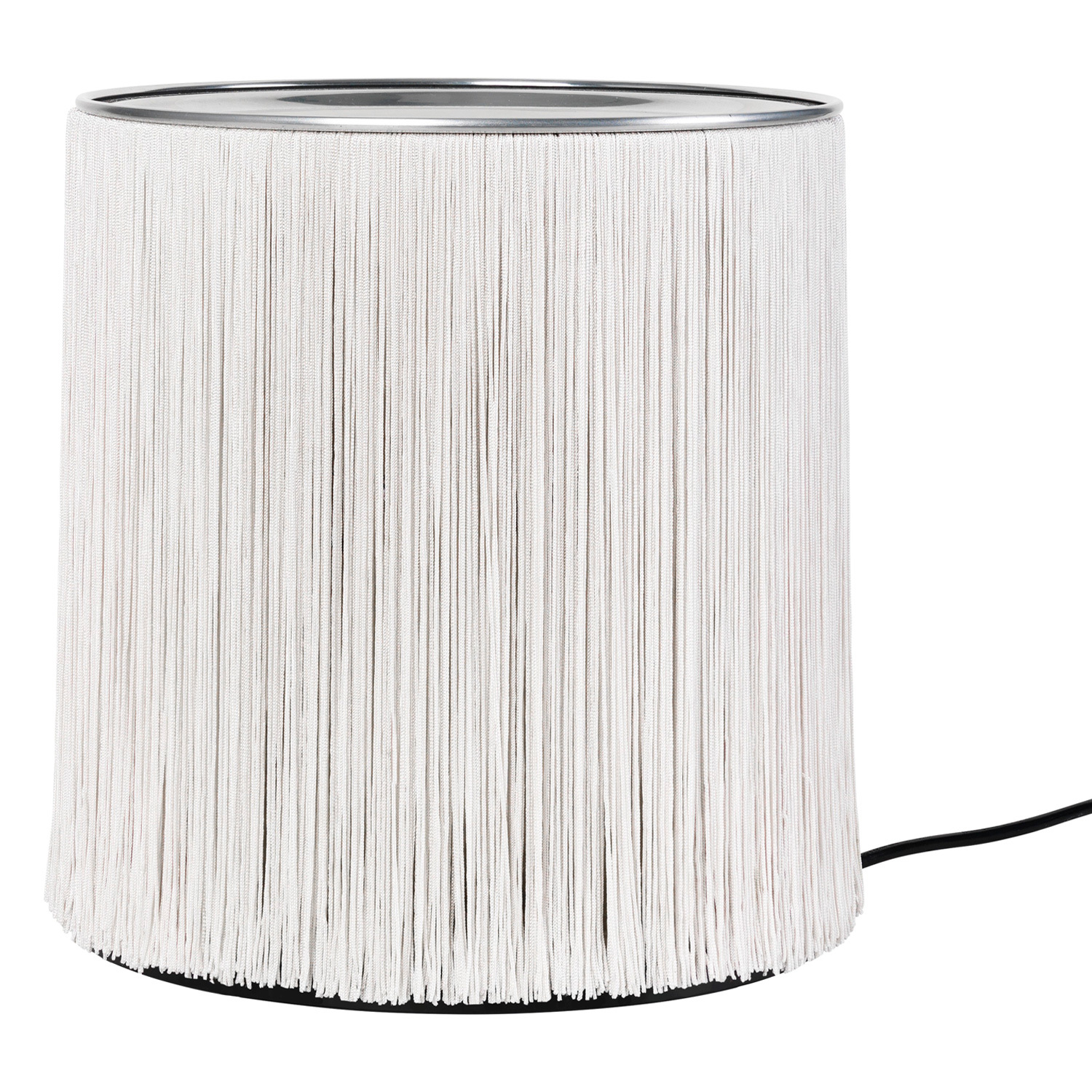 GUBI Model 597 table lamp, polished aluminium - cream fringe | Finnish ...
