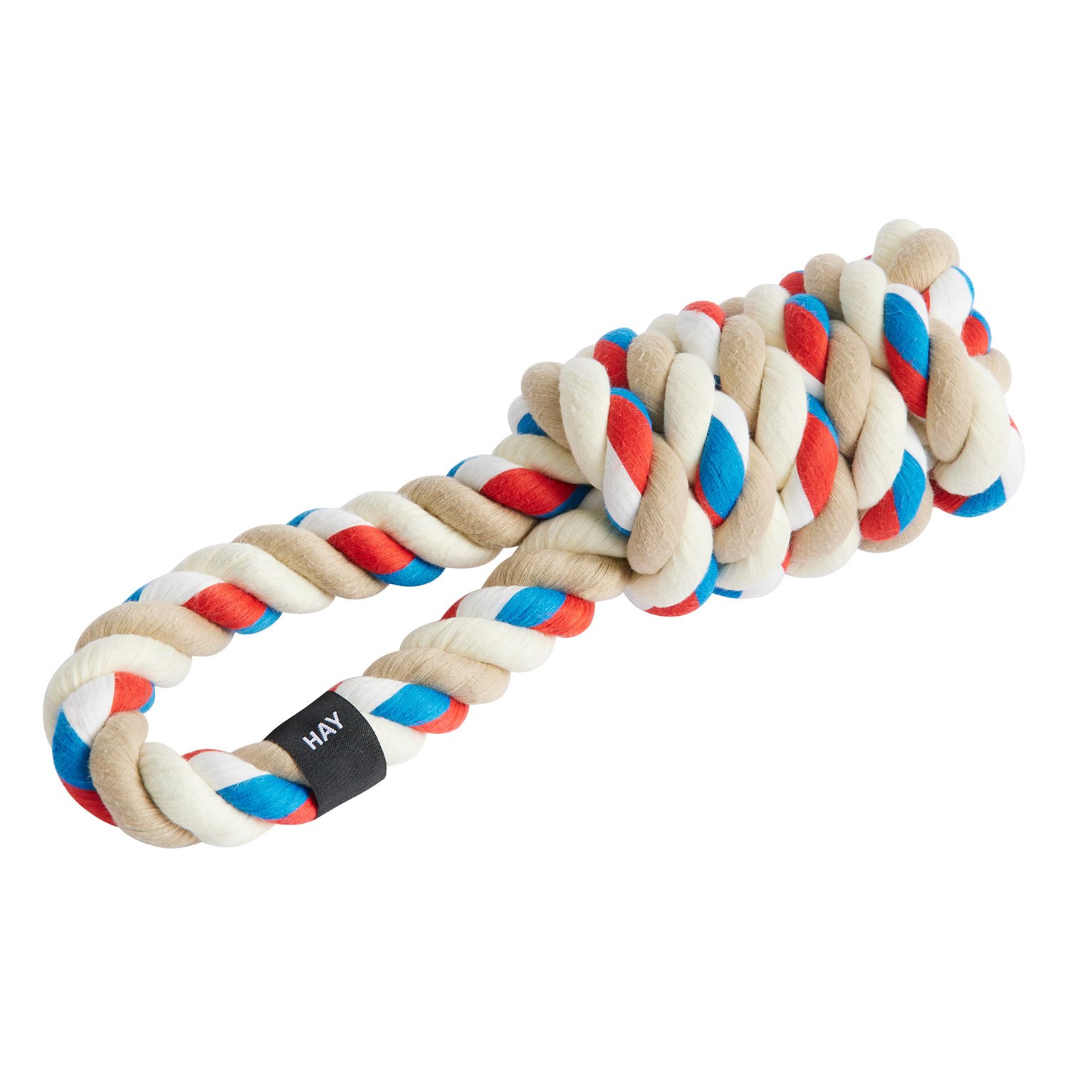 HAY Dogs rope toy, red - turquoise - off-white | Finnish Design Shop