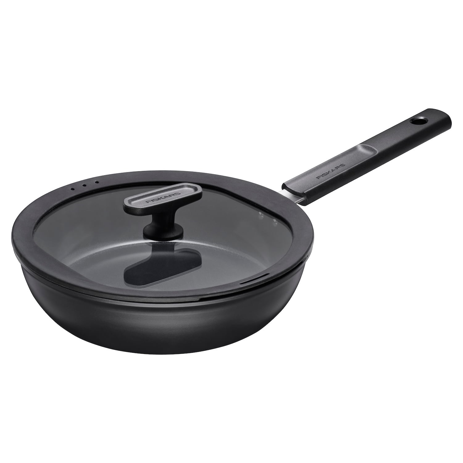 Fiskars Hard Face sauté pan, 24 cm, with lid | Finnish Design Shop