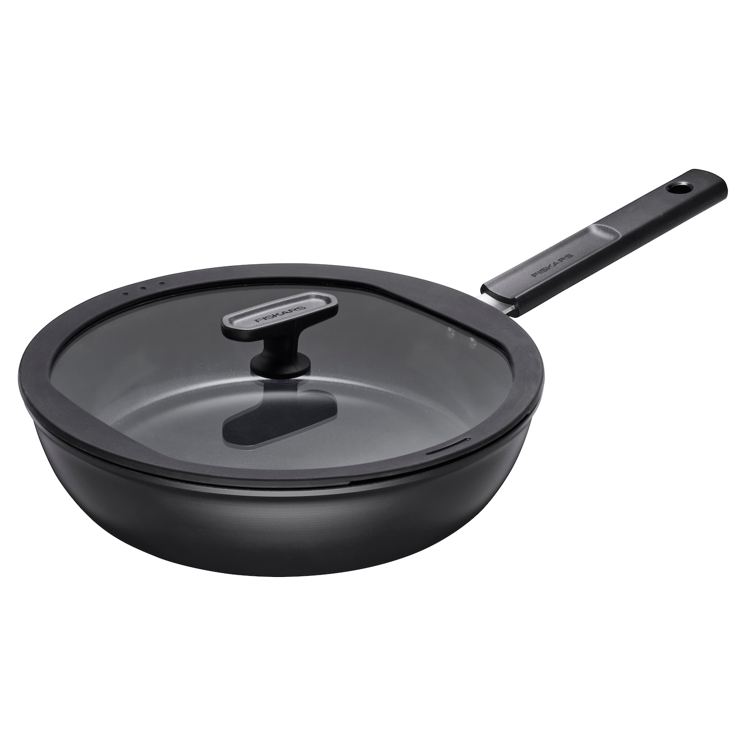 Fiskars Hard Face sauté pan, 28 cm, with lid | Finnish Design Shop UK