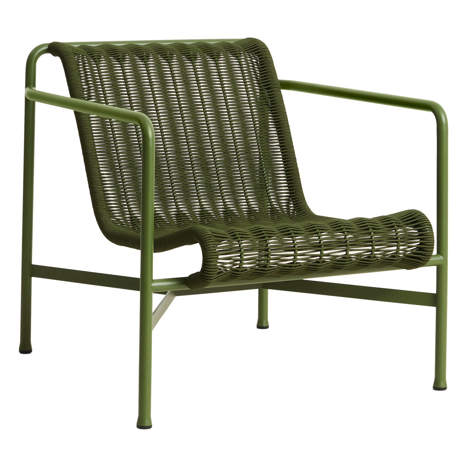 HAY Palissade Cord lounge chair, low, olive | Finnish Design Shop