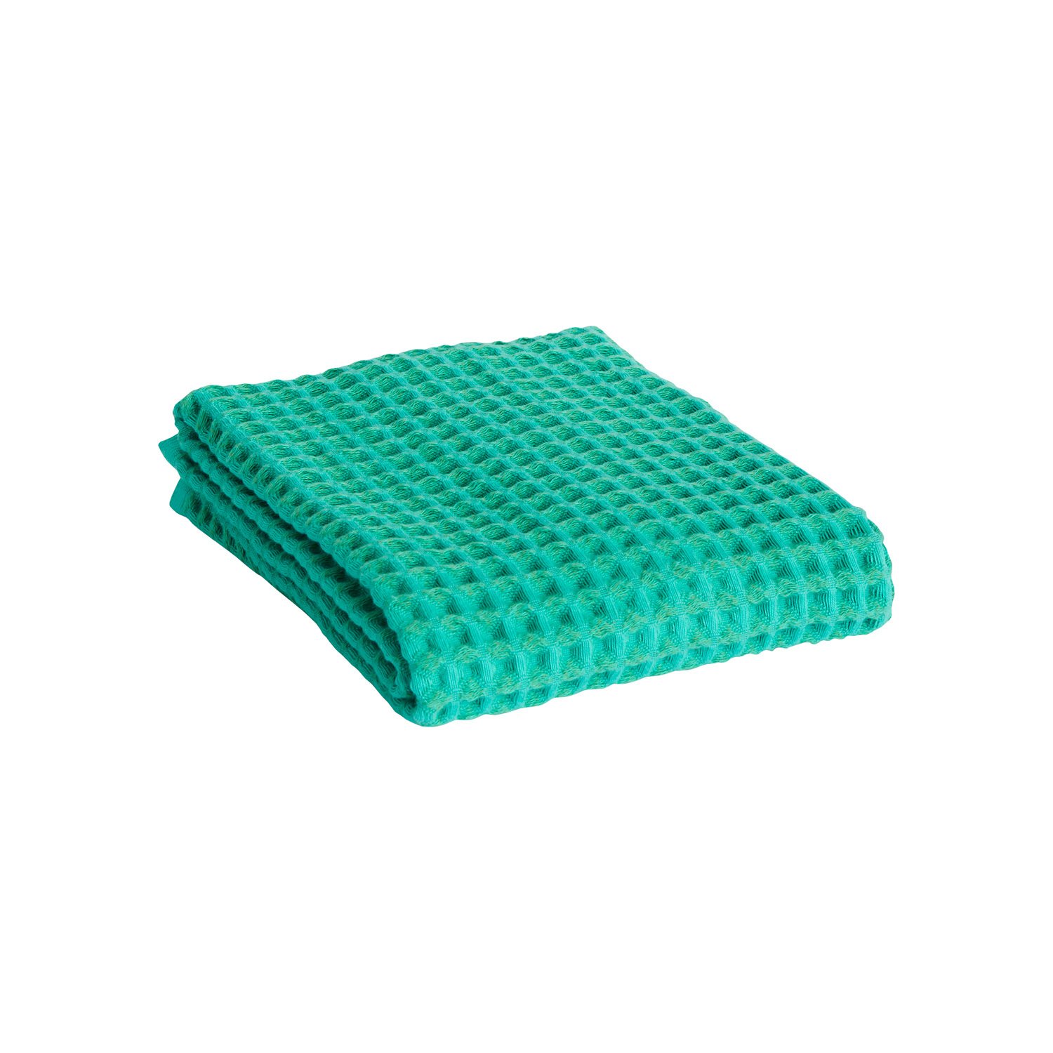 HAY Waffle hand towel, emerald green | Finnish Design Shop