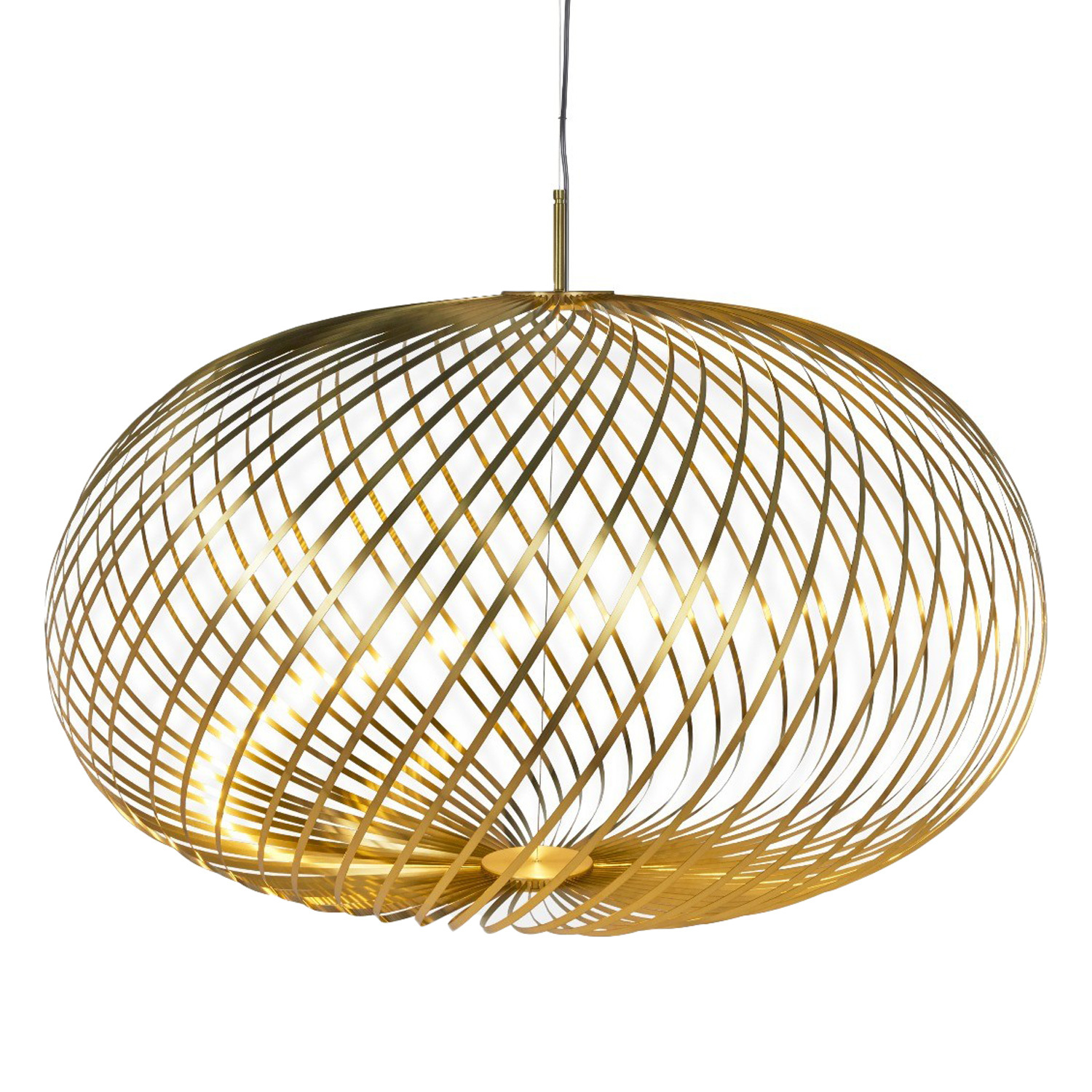 Tom Dixon Spring LED pendant, large, brass | Finnish Design Shop NL
