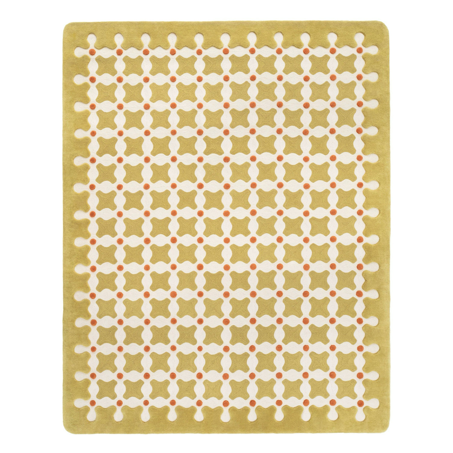cc-tapis Criss cross rug, 162 x 242 cm, mustard | Finnish Design Shop NL