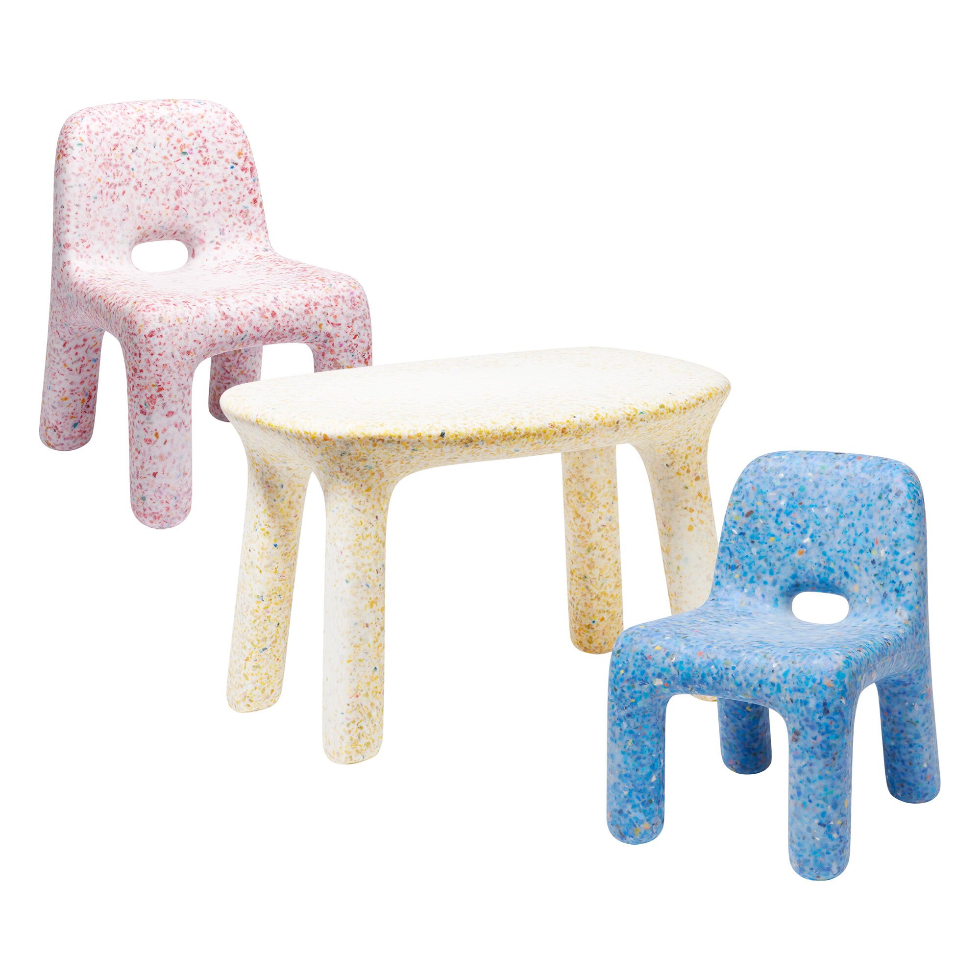 ecoBirdy Rainbow table/chair set, sky - strawberry - vanilla | Finnish ...