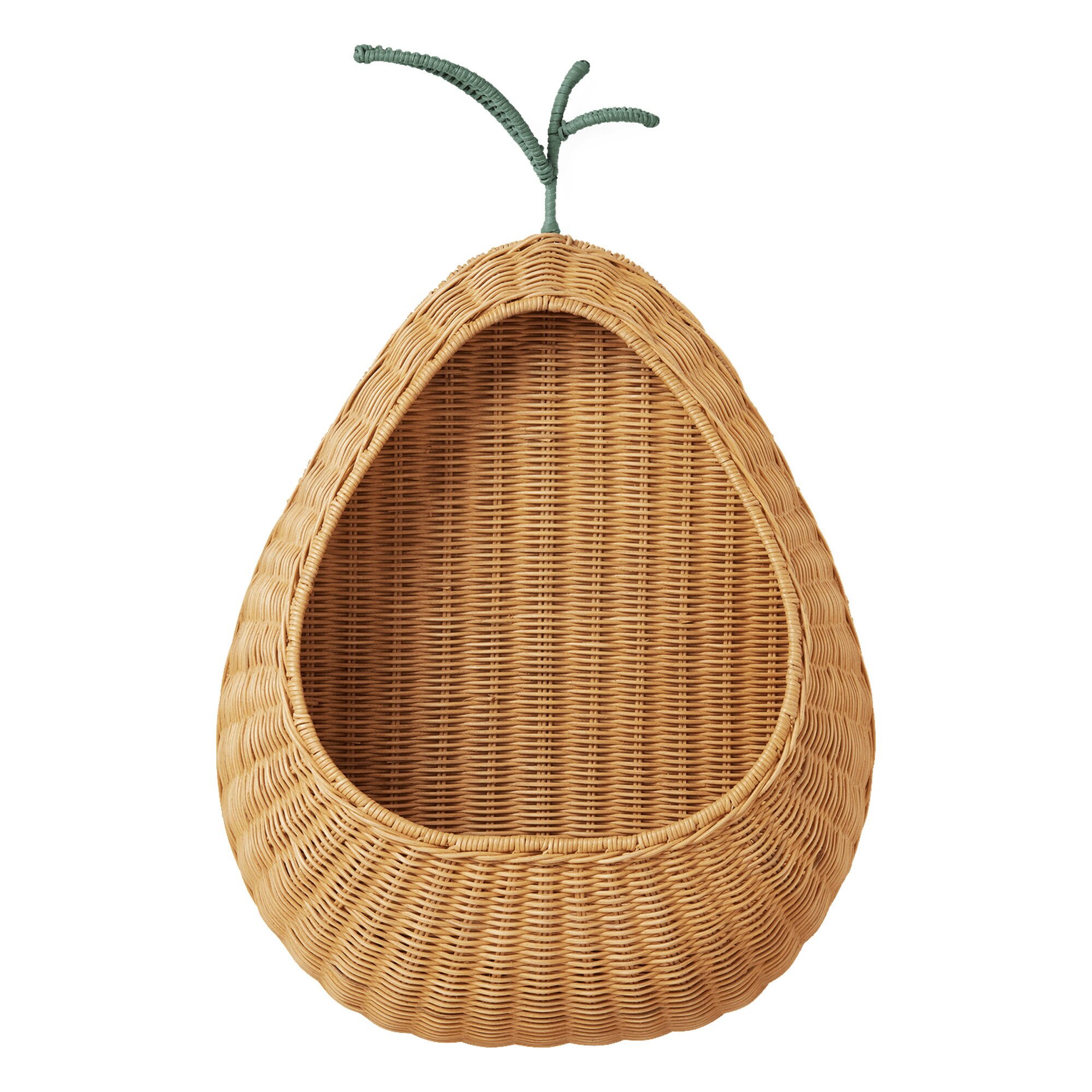Ferm Living Pear braided wall pocket, natural | Finnish Design Shop