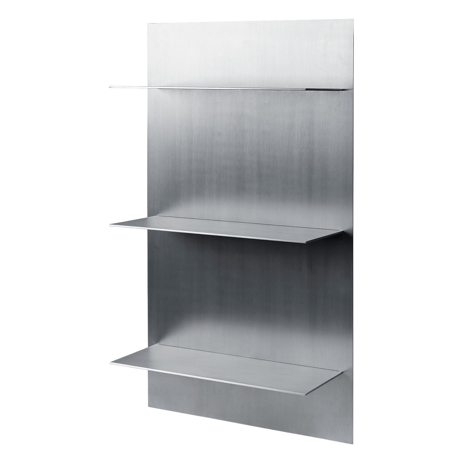 Ferm Living Lager wall shelf, triple, aluminium | Finnish Design Shop