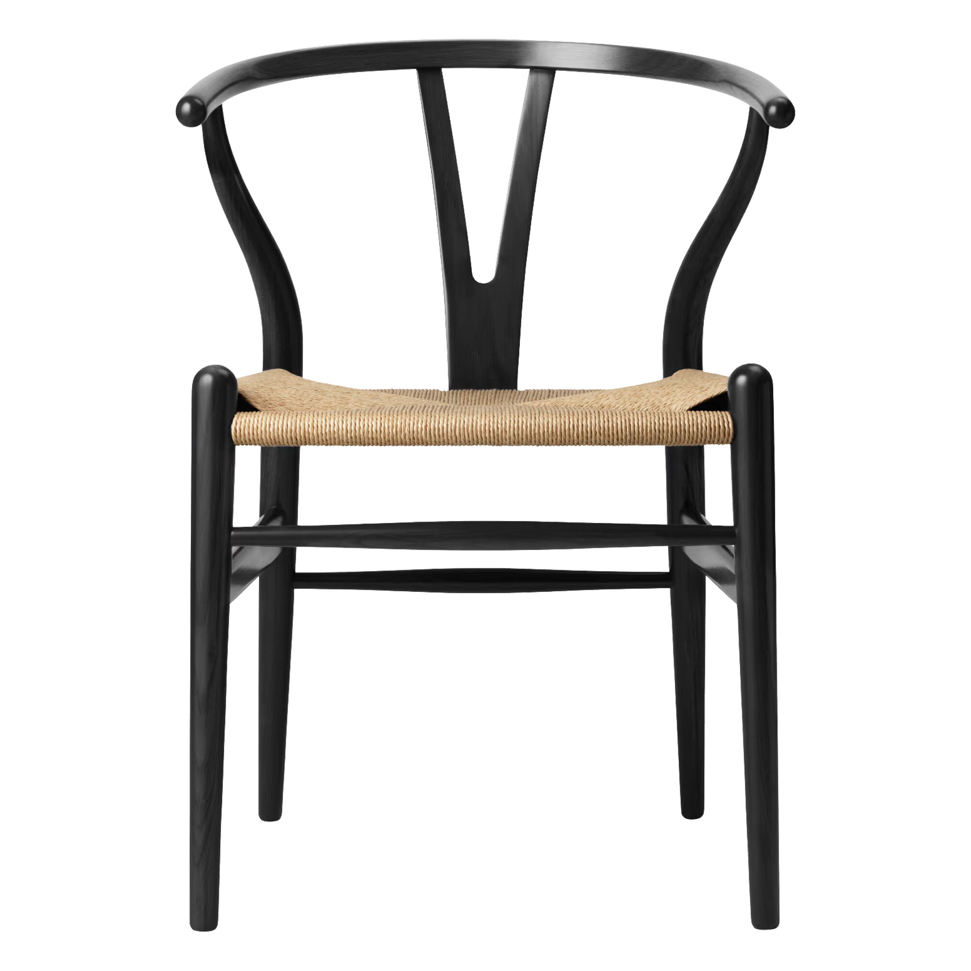 Carl Hansen & Søn CH24 Wishbone chair, black oak - natural cord ...