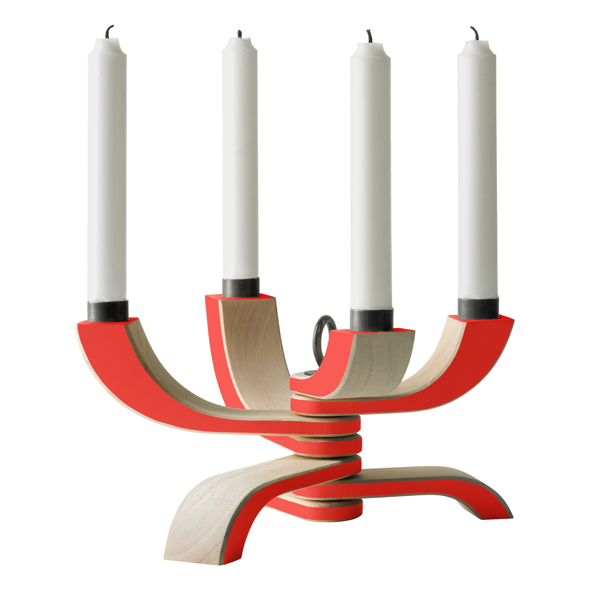 Design House Stockholm Nordic Light ljusstake, 4-armar, röd | Finnish ...