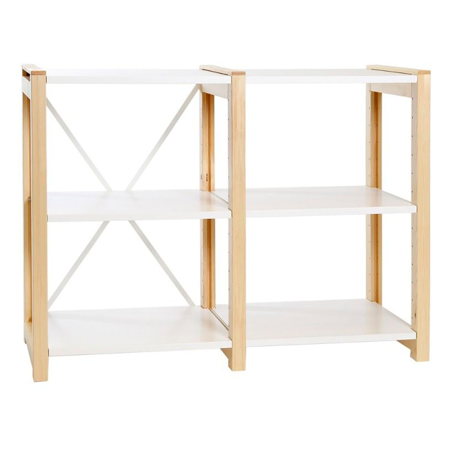 Lundia Classic open shelf, LP record shelf, white lacquered - natural ...