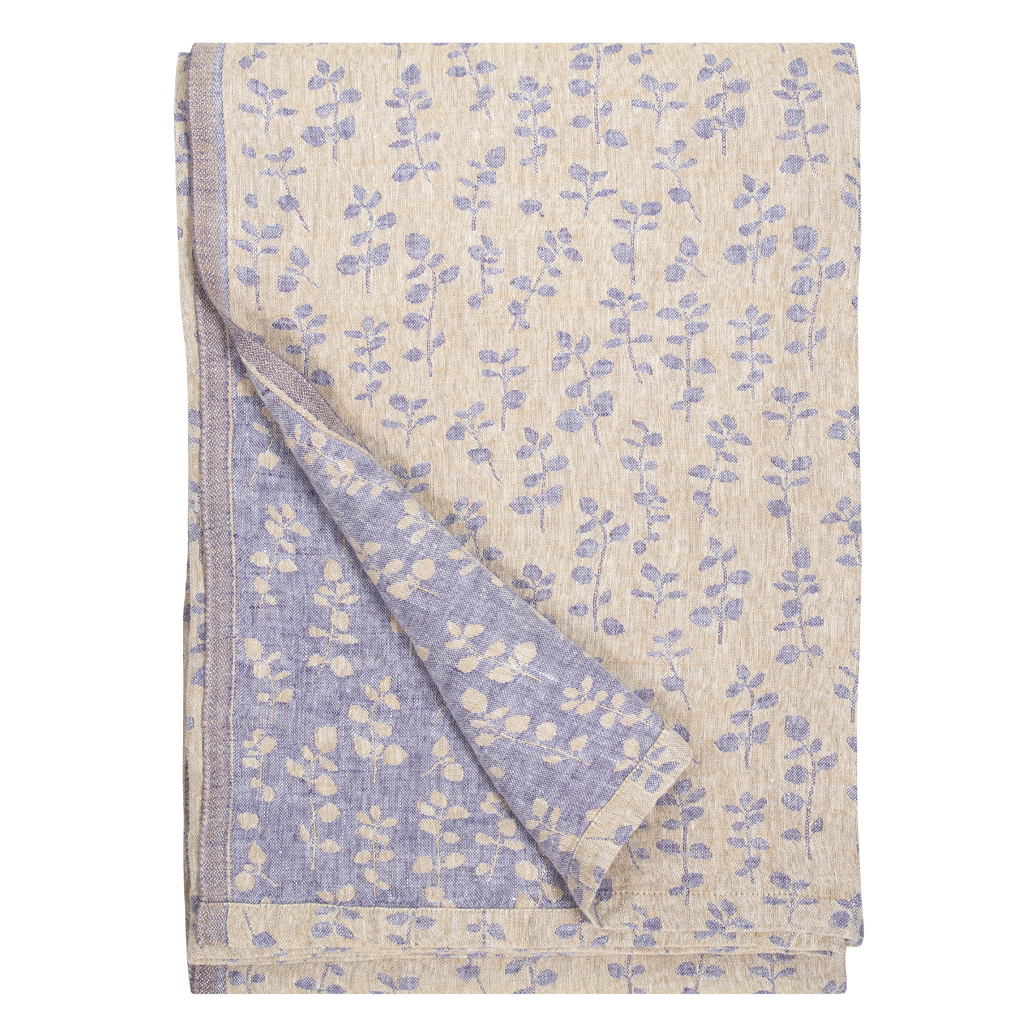 Lapuan Kankurit Meirami table cloth/throw, 145 x 260 cm, gold - lavender | Finnish Design Shop