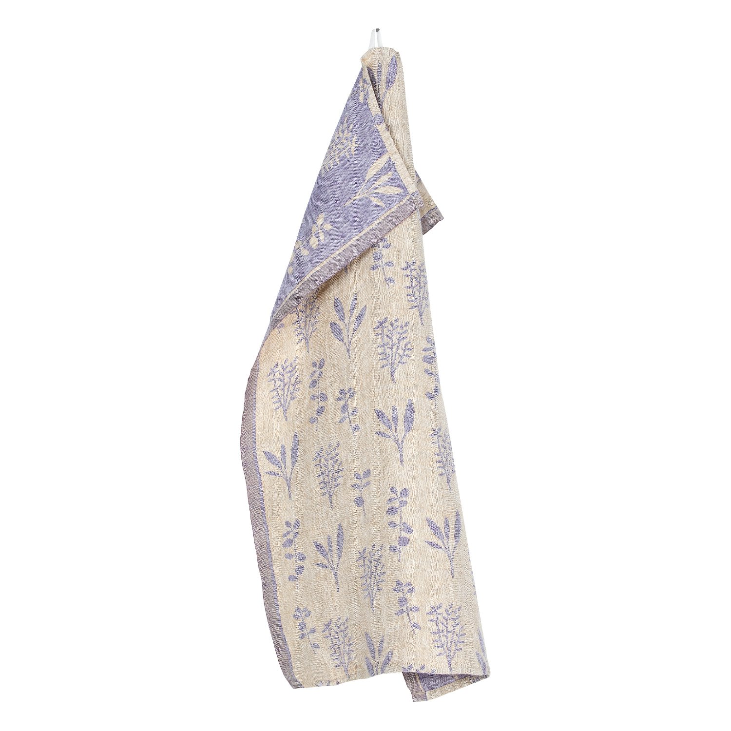 Lapuan Kankurit Salvia hand towel, gold - lavender | Finnish Design Shop