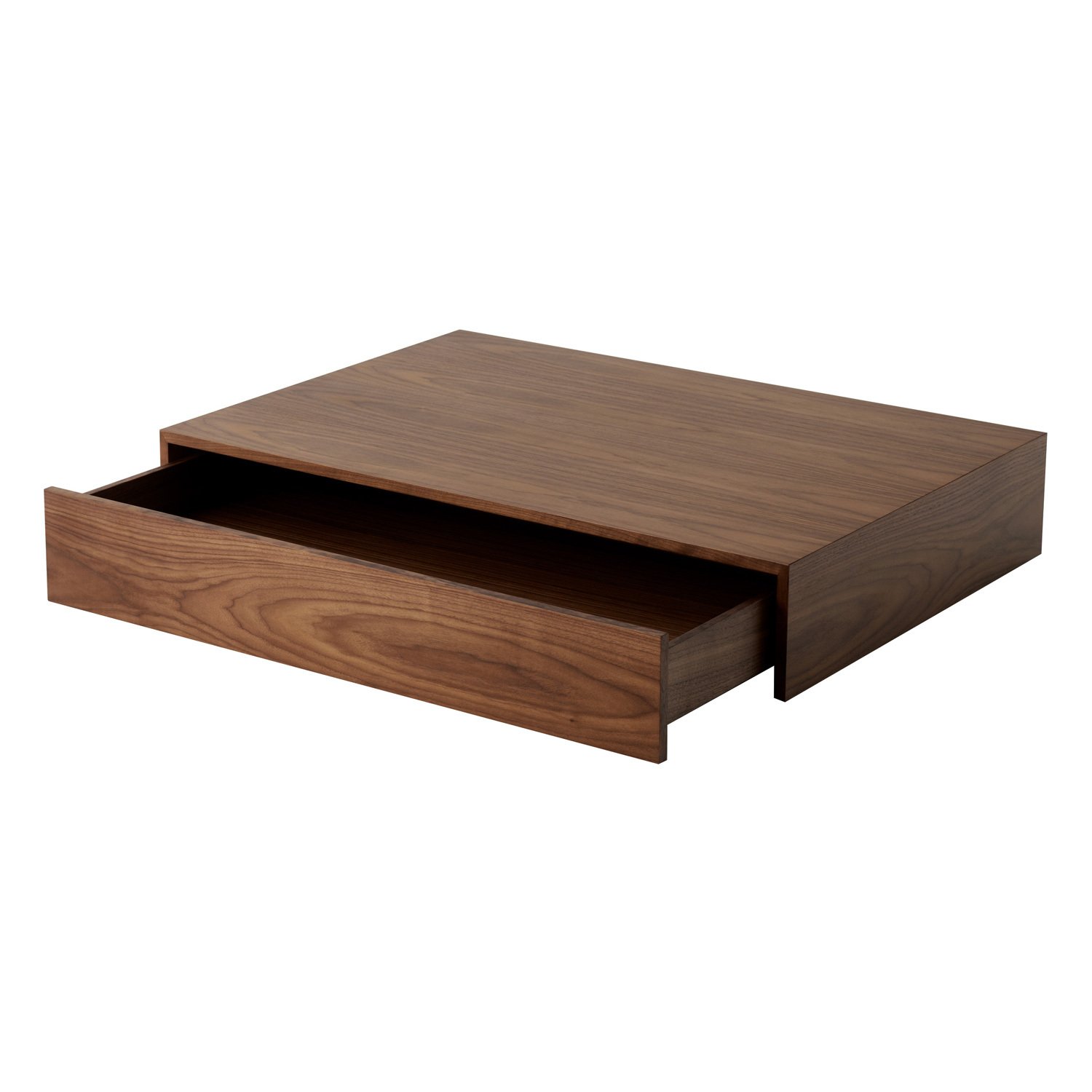 New Works Mass Wide coffee table with drawer, walnut | Finnish Design Shop