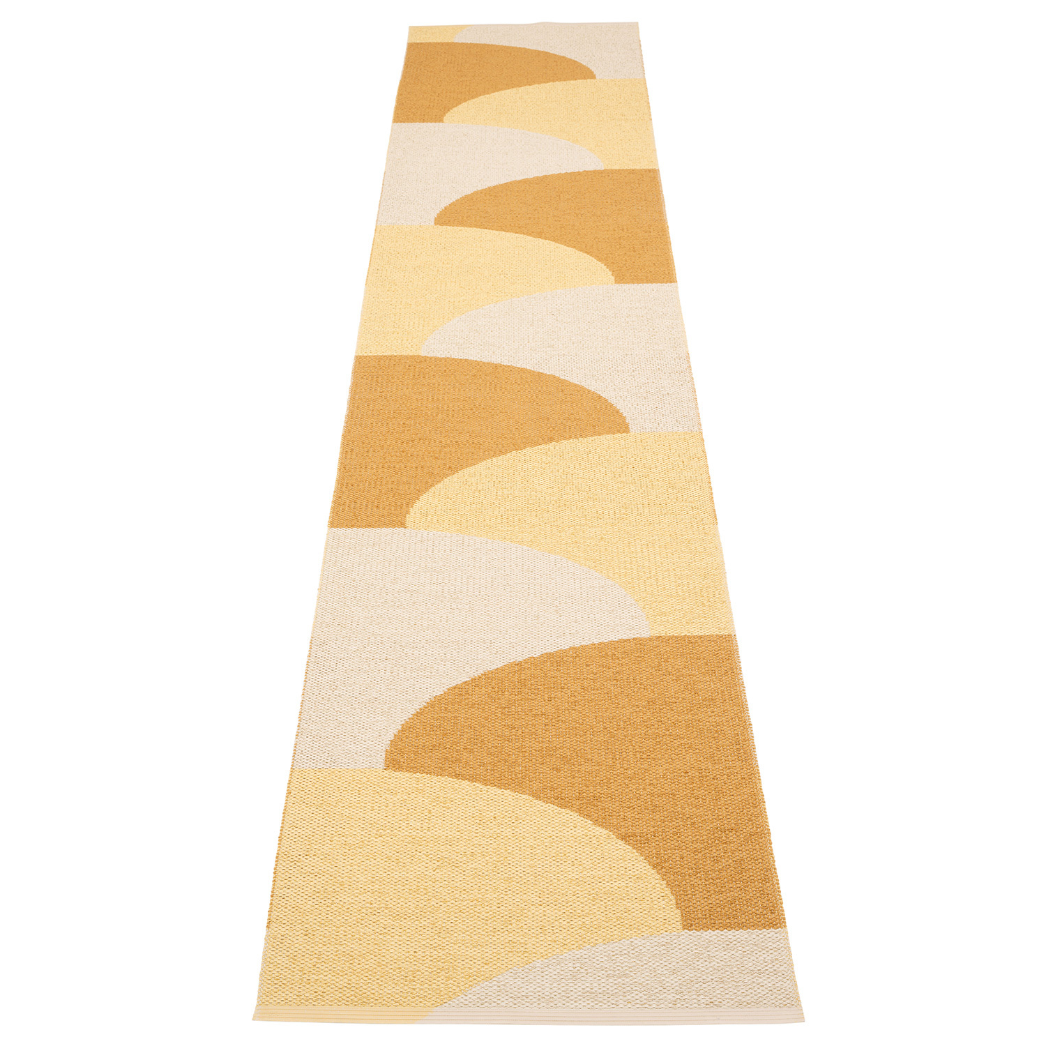 Pappelina Hill rug, 70 x 360 cm, ochre - pale yellow - cream | Finnish ...