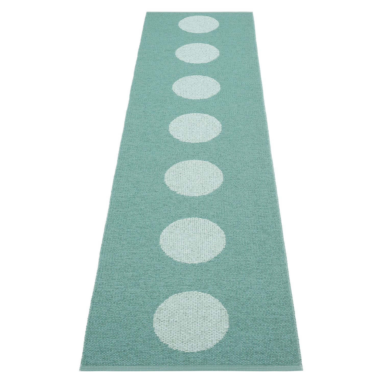 Pappelina Vera Pop rug, 70 x 280 cm, jade - pale turquoise | Finnish ...