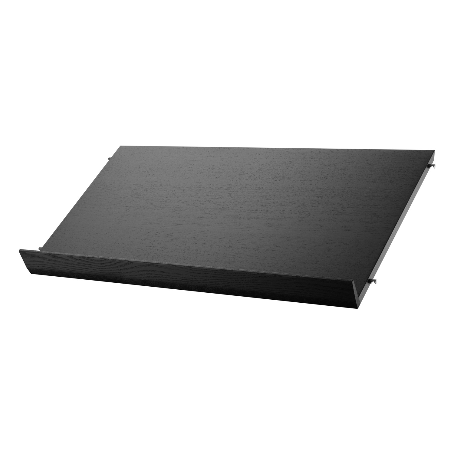 String Furniture String magazine shelf, 78 x 30 cm, black stained ash ...