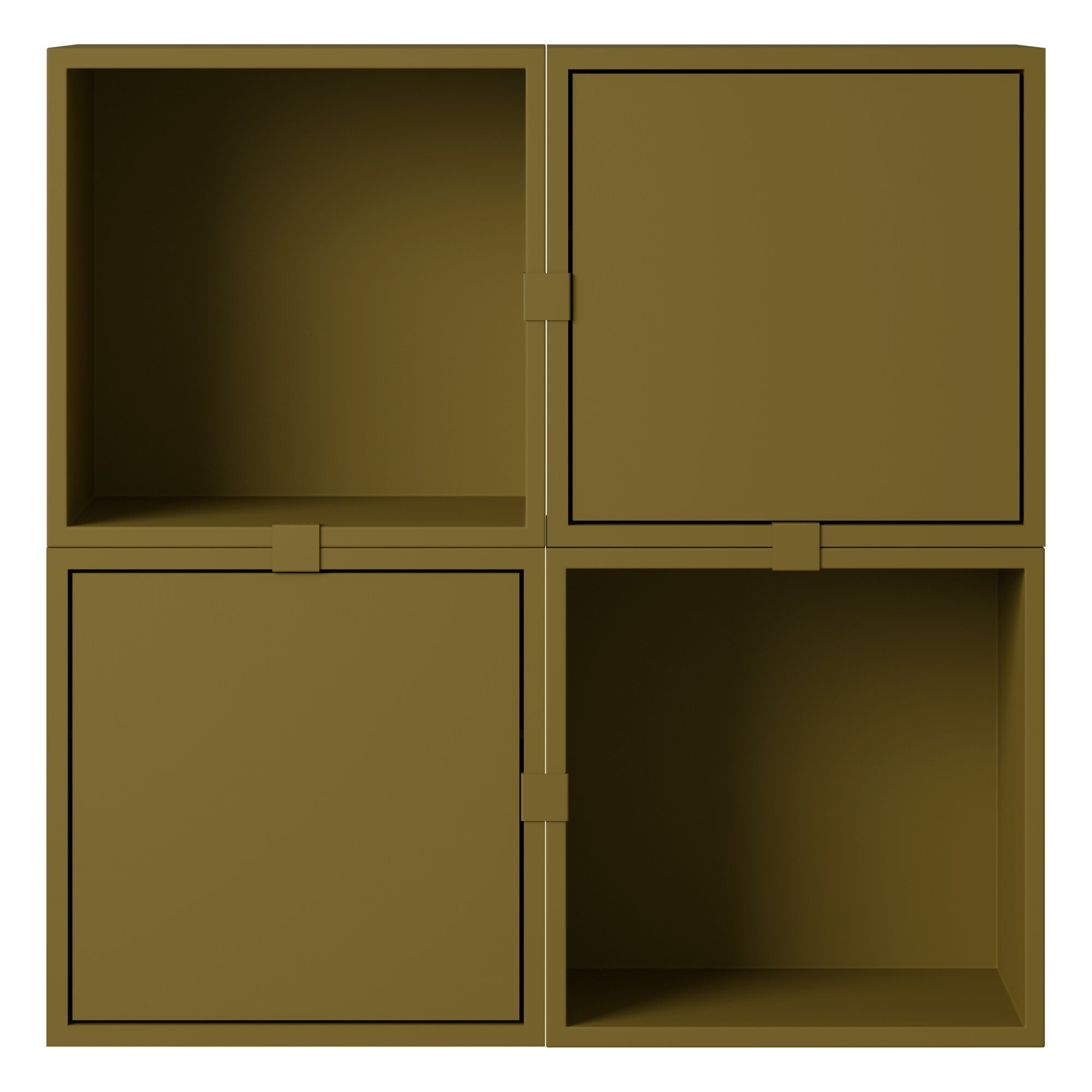 Muuto Stacked Hallway Storage, configuration 4, brown green | Finnish ...