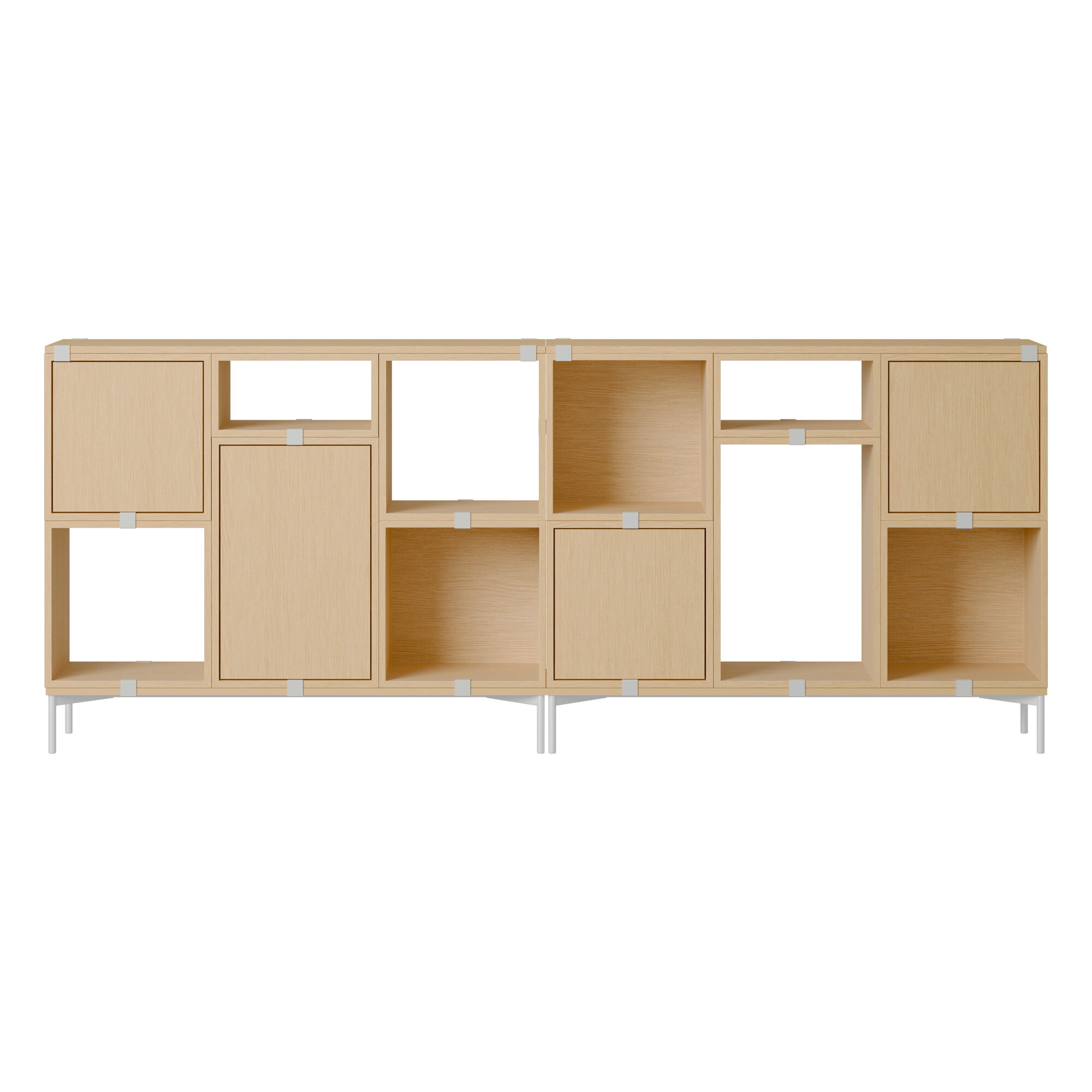 Muuto Stacked Office Storage, configuration 3, oak | Finnish Design Shop